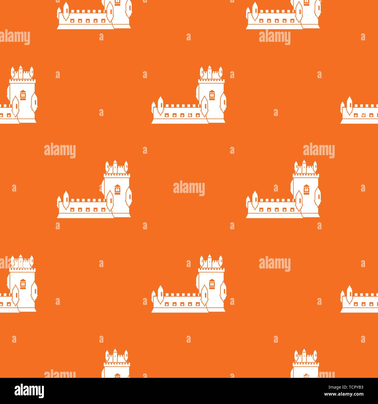 History castle pattern vector orange Stock Vector Image & Art - Alamy