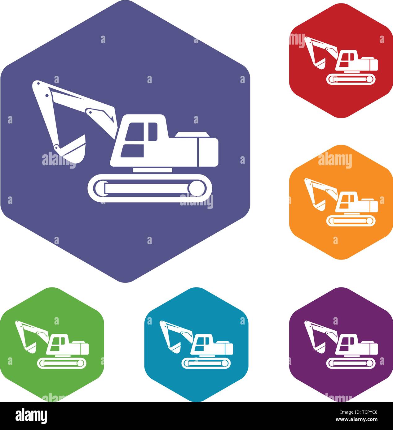 Digging machine icon, simple style Stock Vector Image & Art - Alamy
