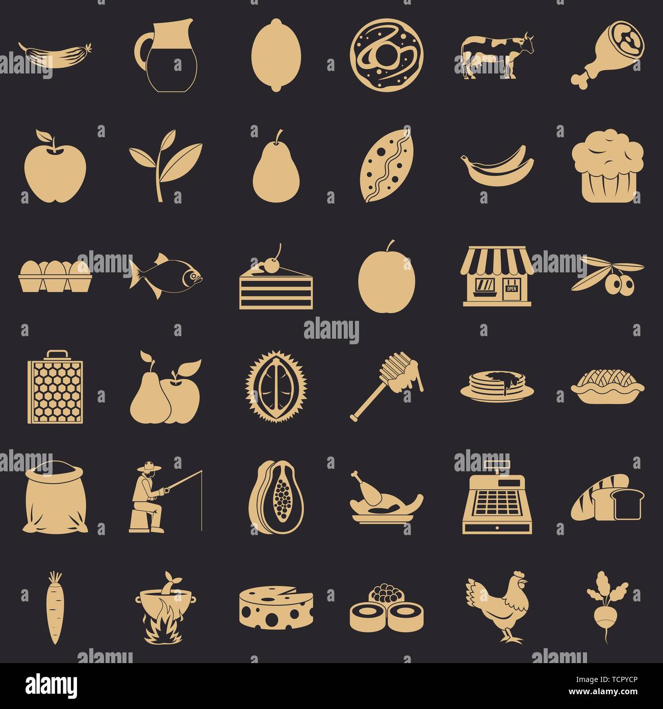 Livelihood icons set, simple style Stock Vector Image & Art - Alamy