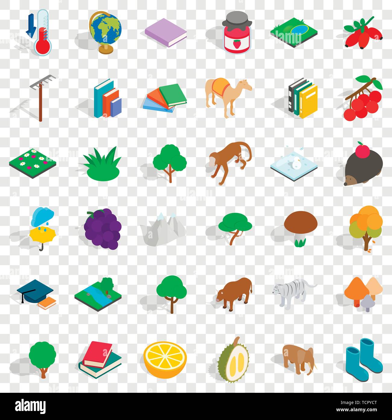 Biology icons set, isometric style Stock Vector Image & Art - Alamy