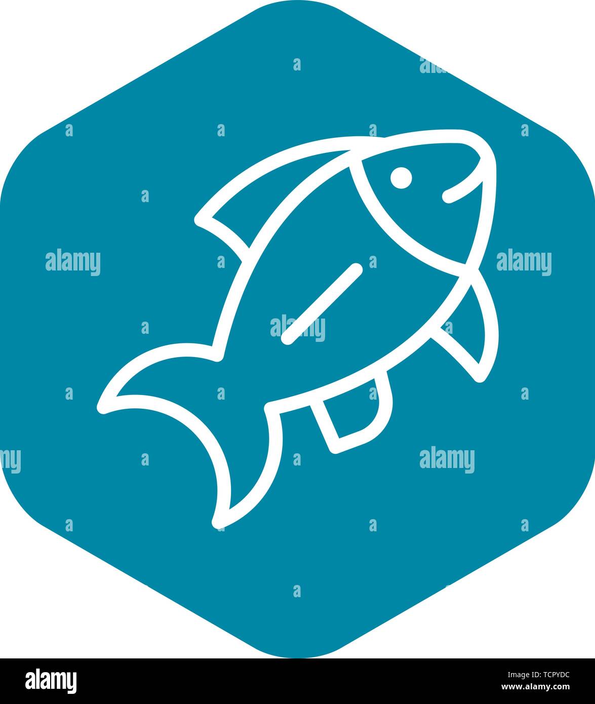Ocean fish icon, outline style Stock Vector Image & Art - Alamy