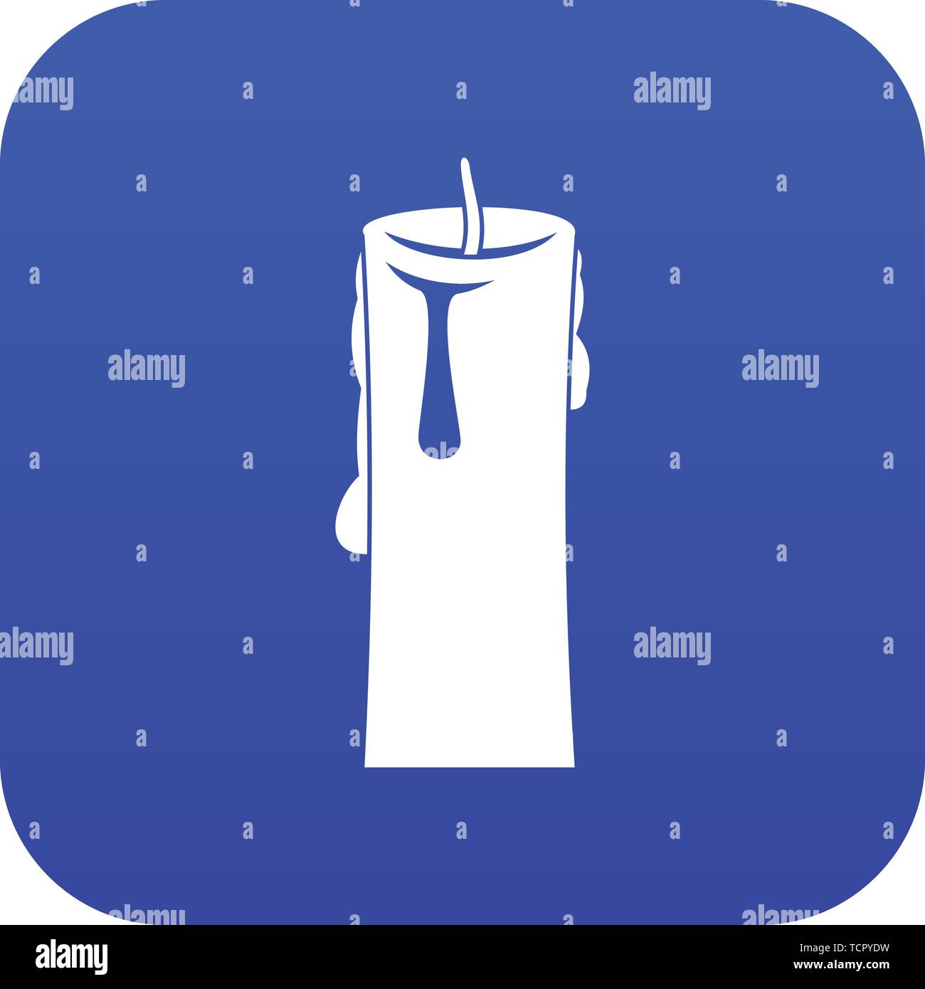 One candle icon digital blue Stock Vector Image & Art - Alamy