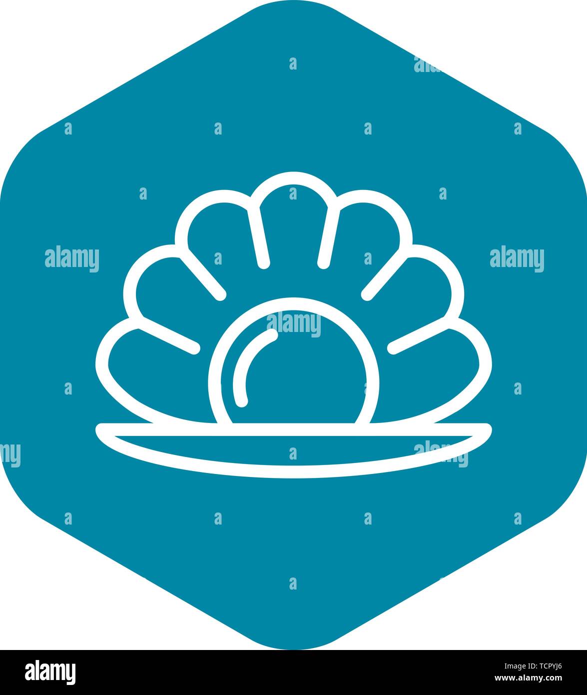 Sea shell pearl icon, outline style Stock Vector Image & Art - Alamy