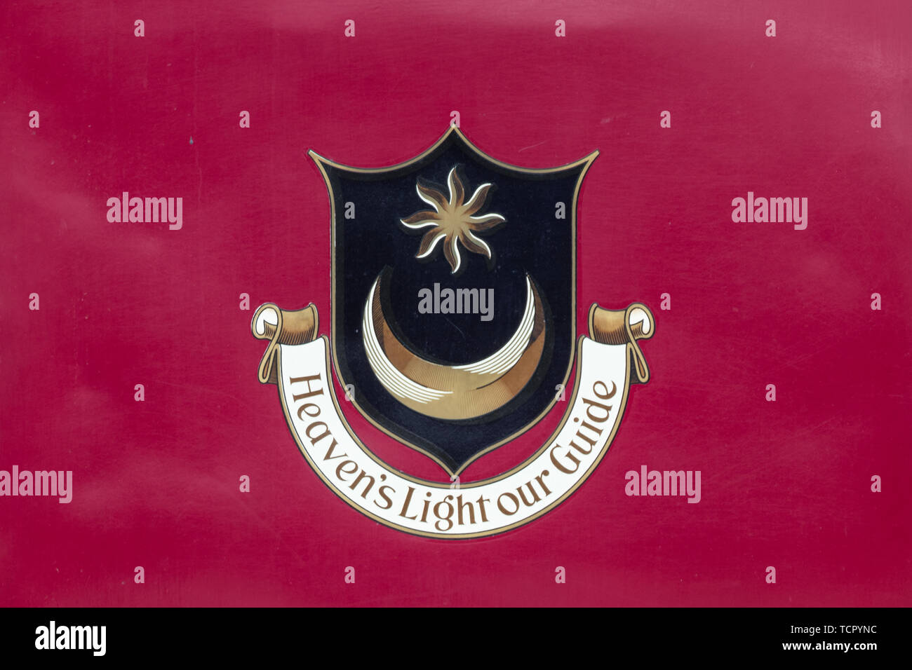 The old city of Portsmouth Crest reading heavans light our guide Stock ...