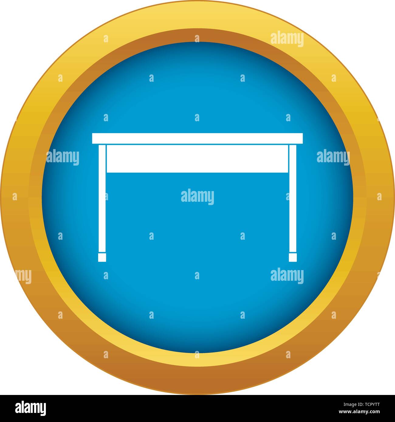 Desk icon blue vector isolated Stock Vector Image & Art - Alamy