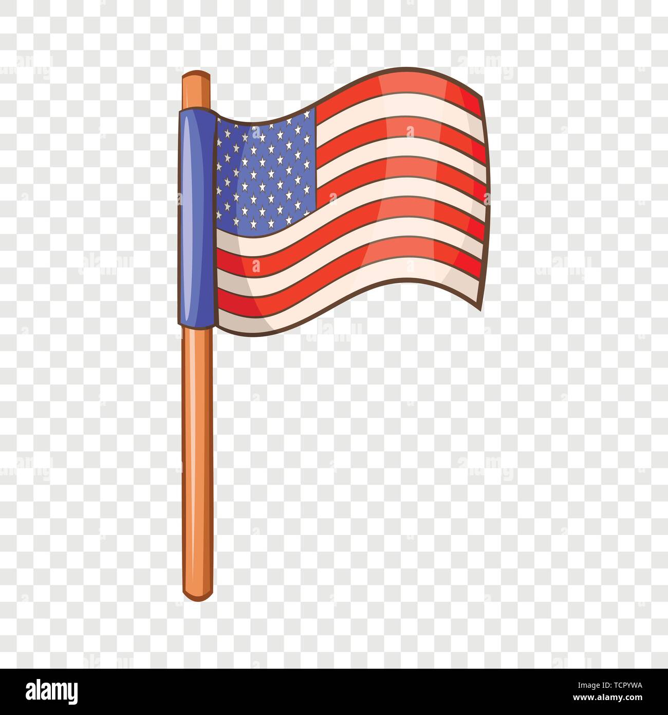 American flag icon, cartoon style Stock Vector Image & Art - Alamy