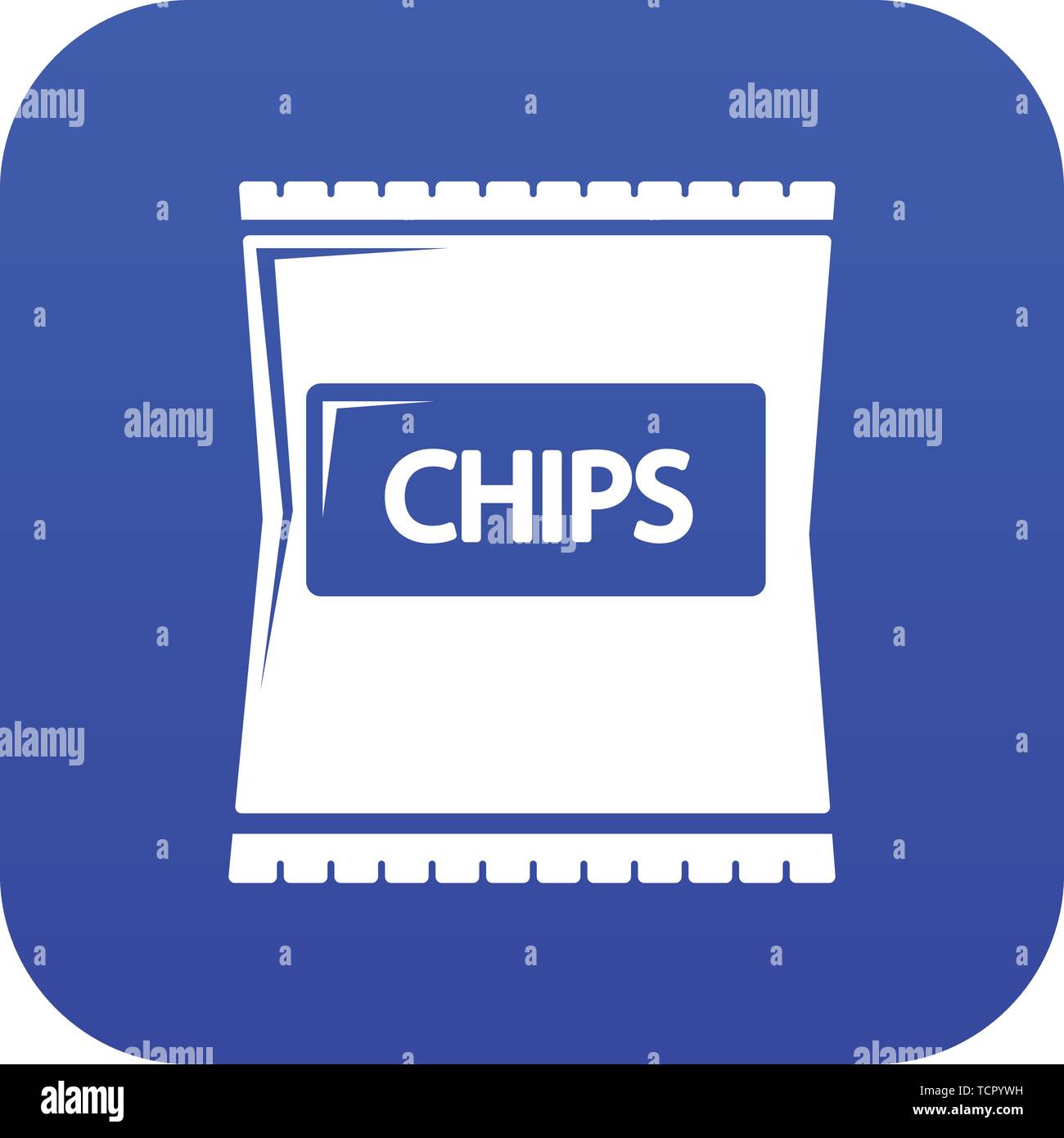 Potato chips bag icon simple hi-res stock photography and images - Alamy