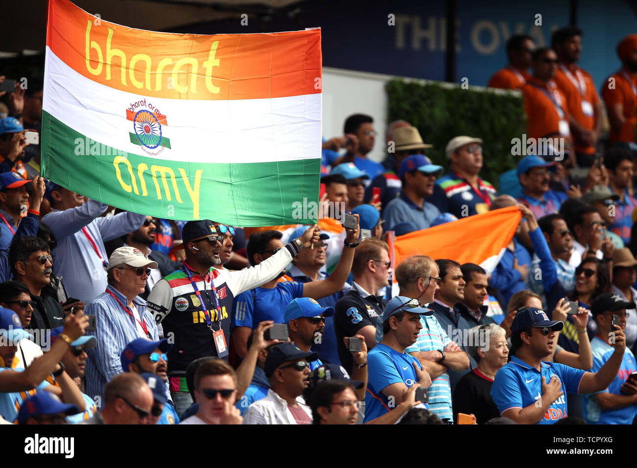India fans during the ICC Cricket World Cup group stage match at The ...