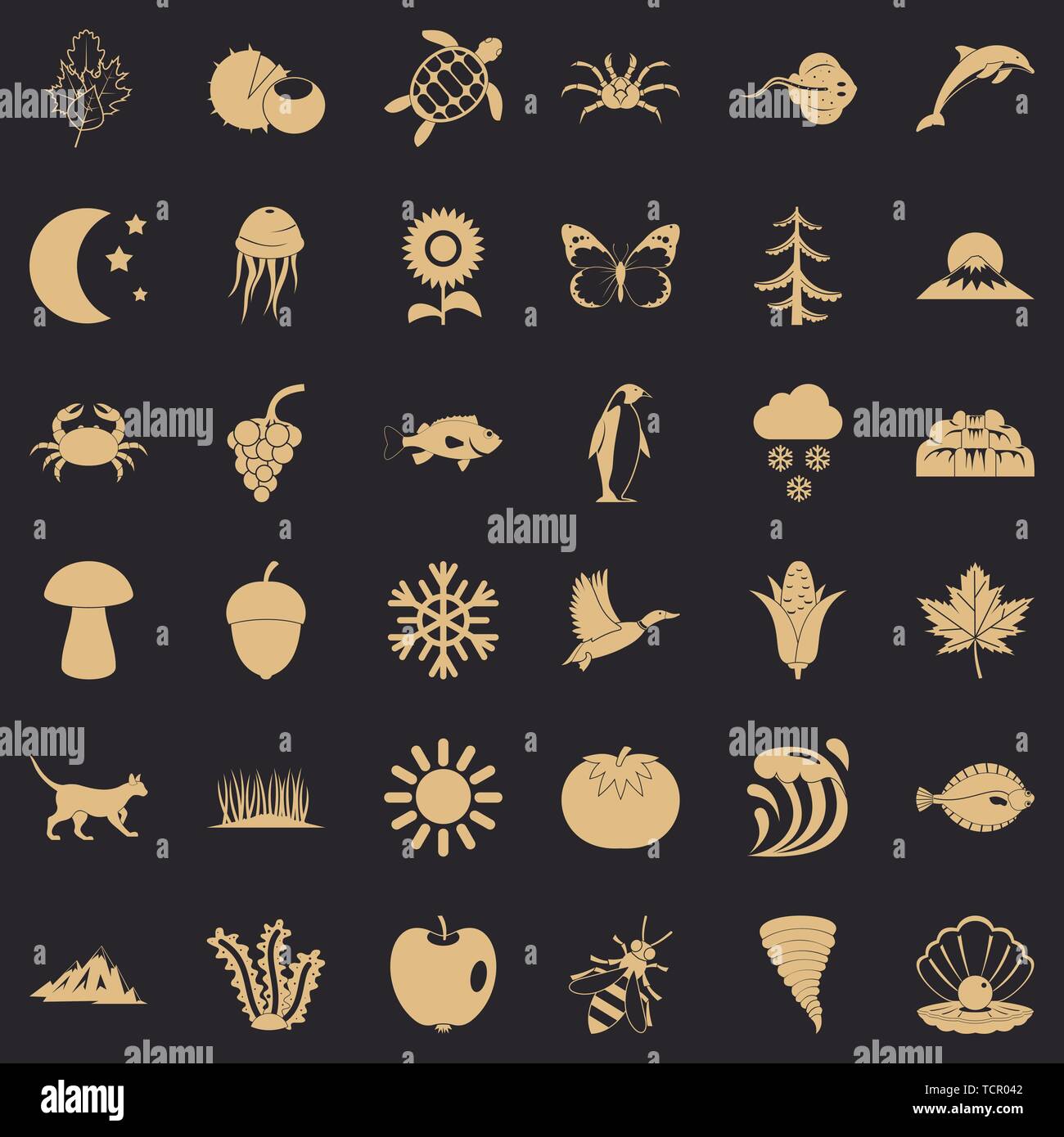 Temper icons set, simple style Stock Vector Image & Art - Alamy