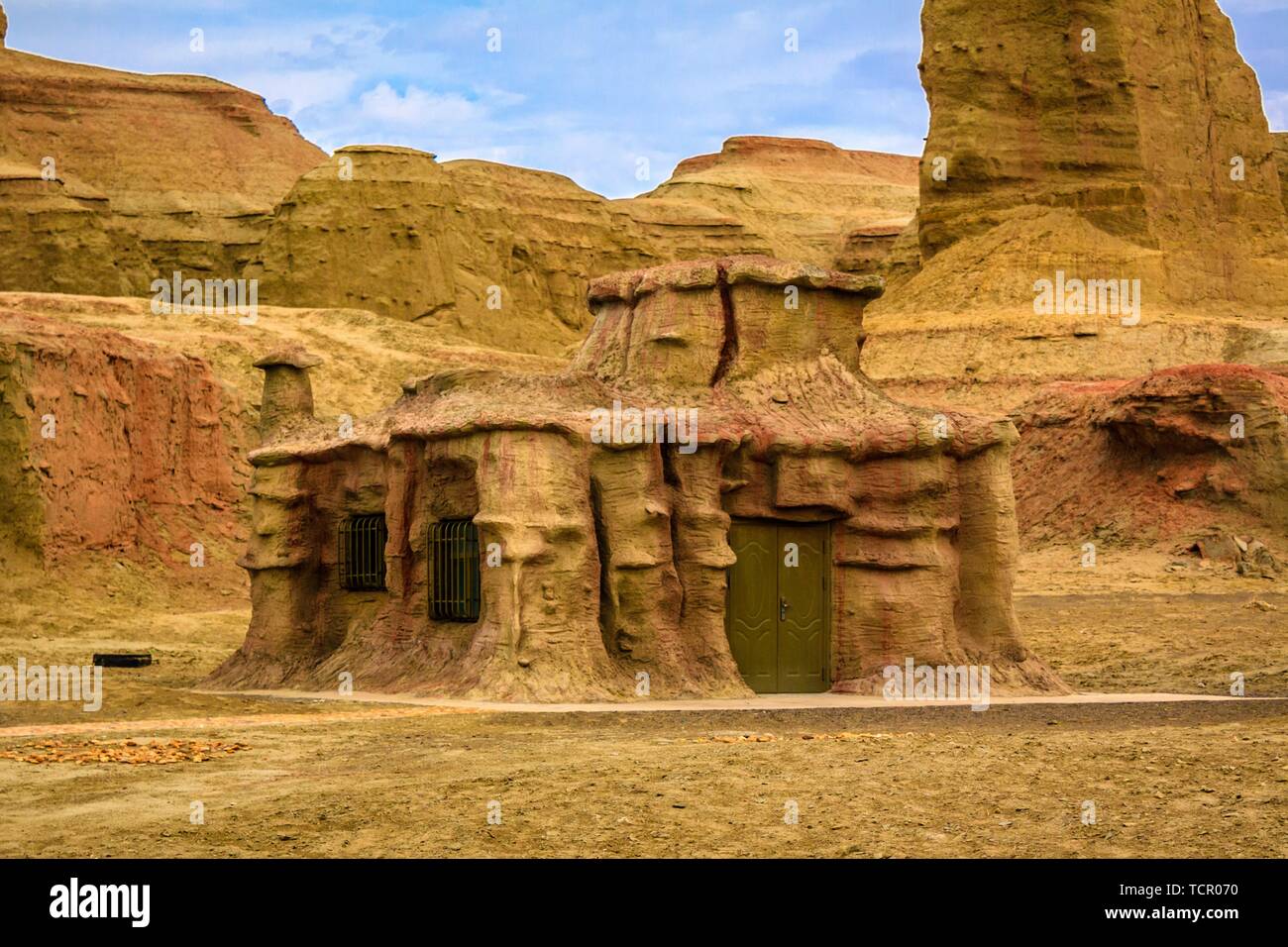 The ghost city of xinjiang Stock Photo - Alamy