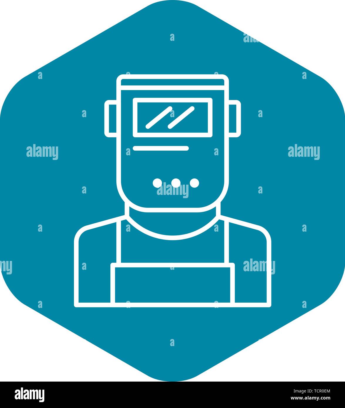Welder man icon, outline style Stock Vector Image & Art - Alamy