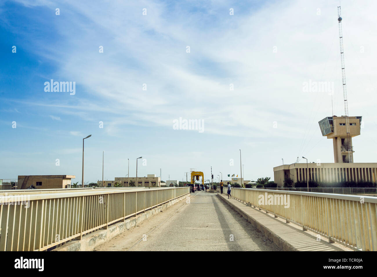 Africa, Senegal, border, border checkpoint, Dakar, surface, road sign ...
