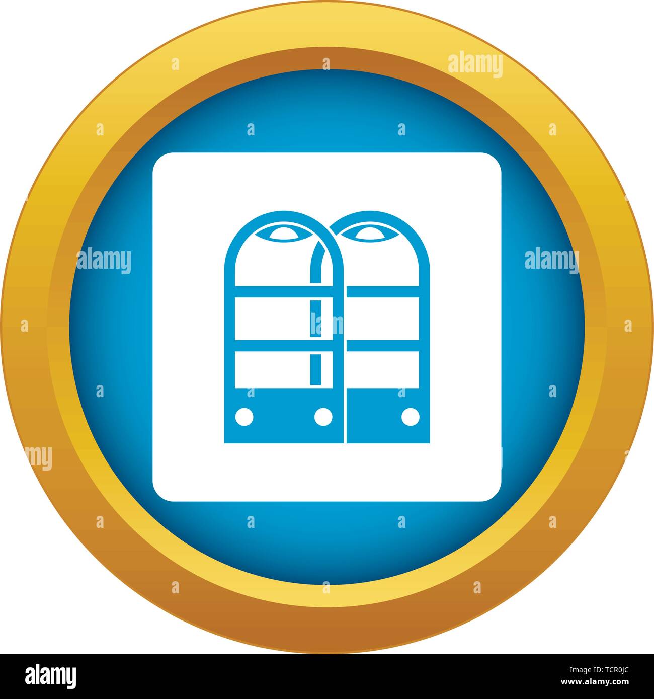 Shop security anti theft sensor gates icon blue vector isolated Stock ...