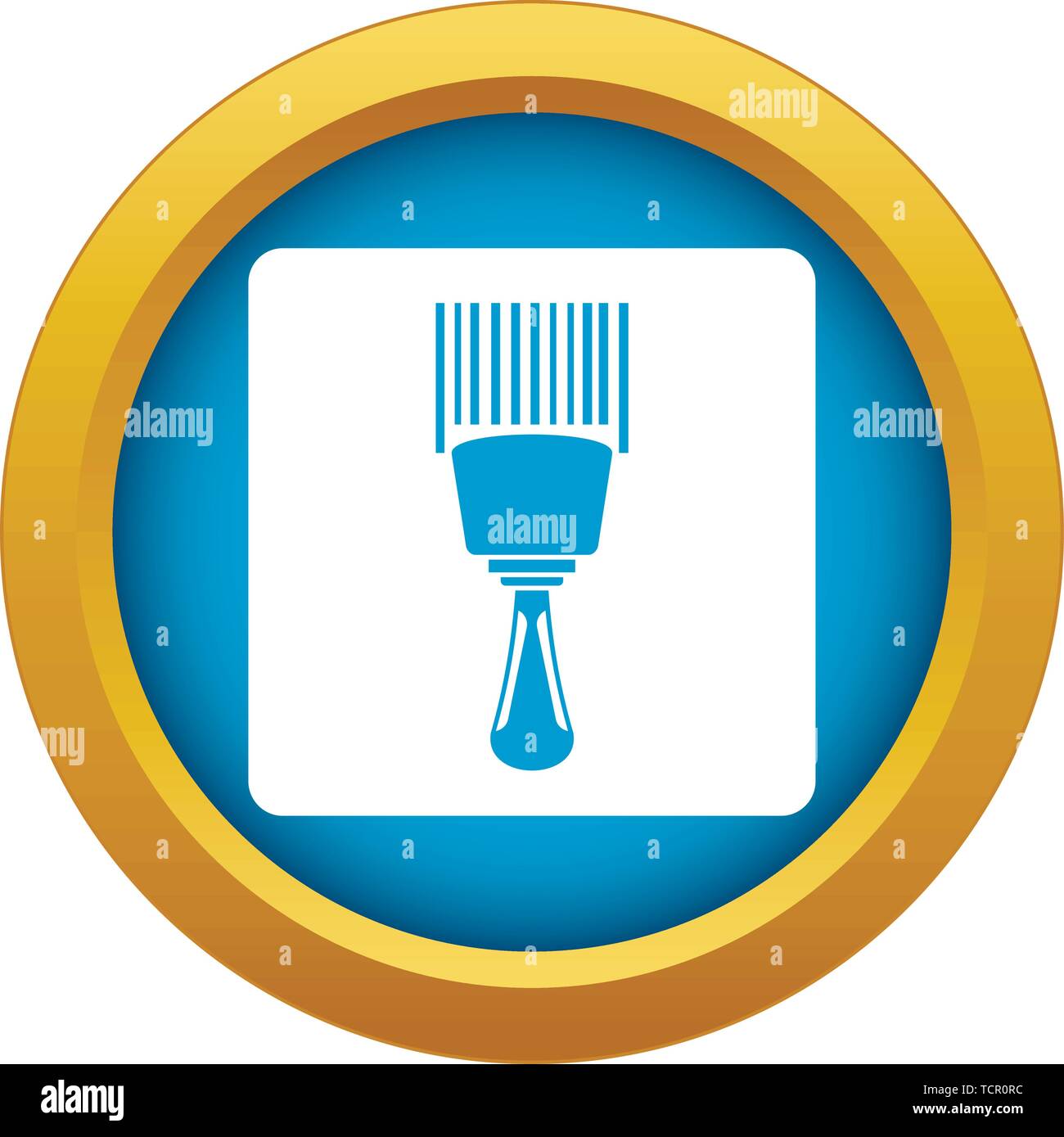 Bar code scanner icon blue vector isolated Stock Vector Image & Art - Alamy