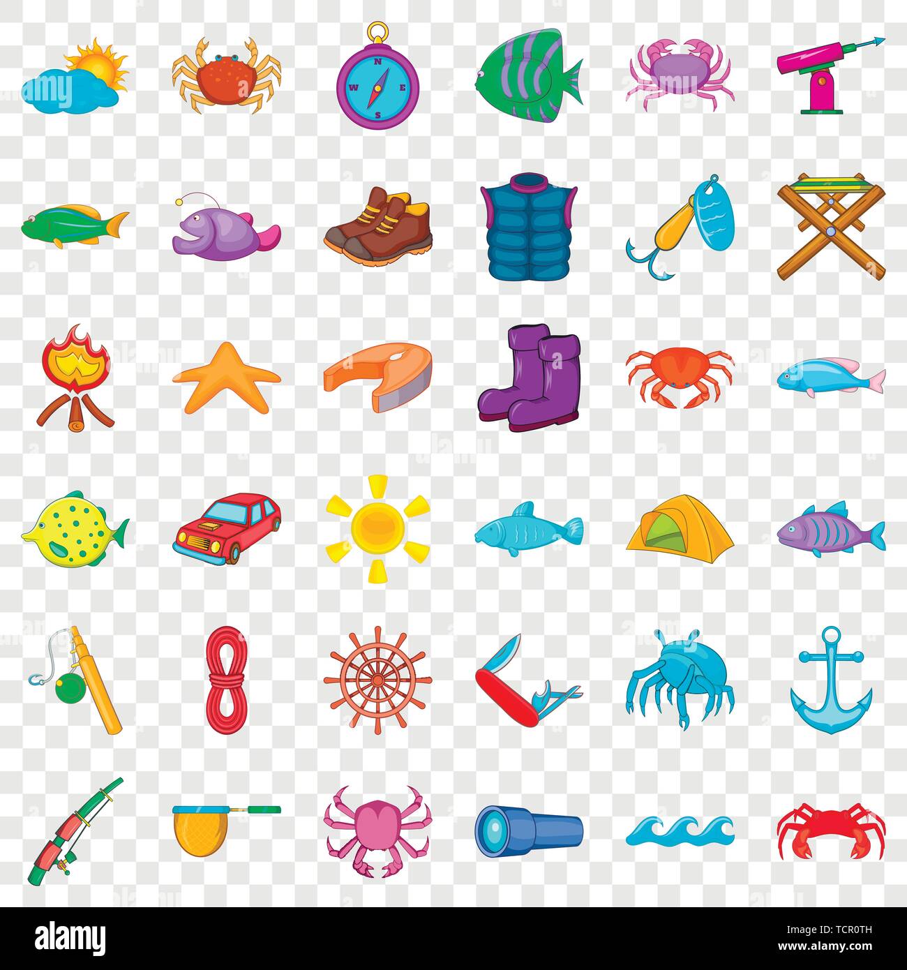 Activity icons set, cartoon style Stock Vector Image & Art - Alamy