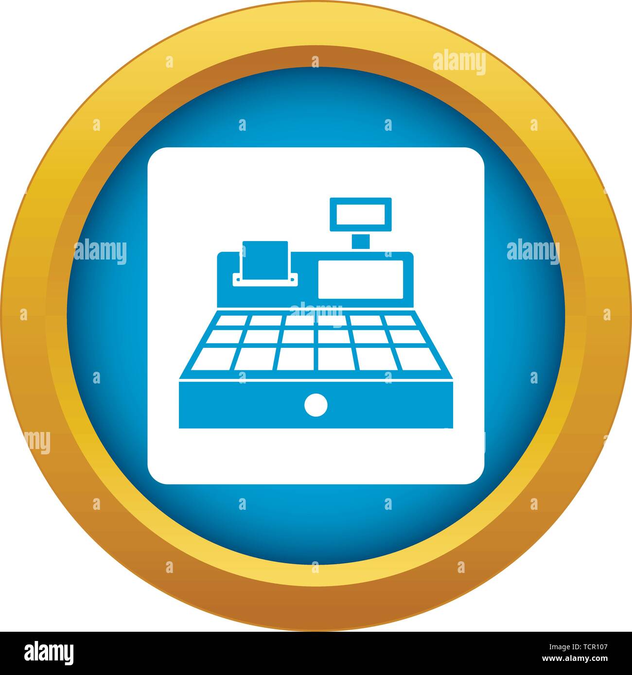 Sale cash register icon blue vector isolated Stock Vector Image & Art ...