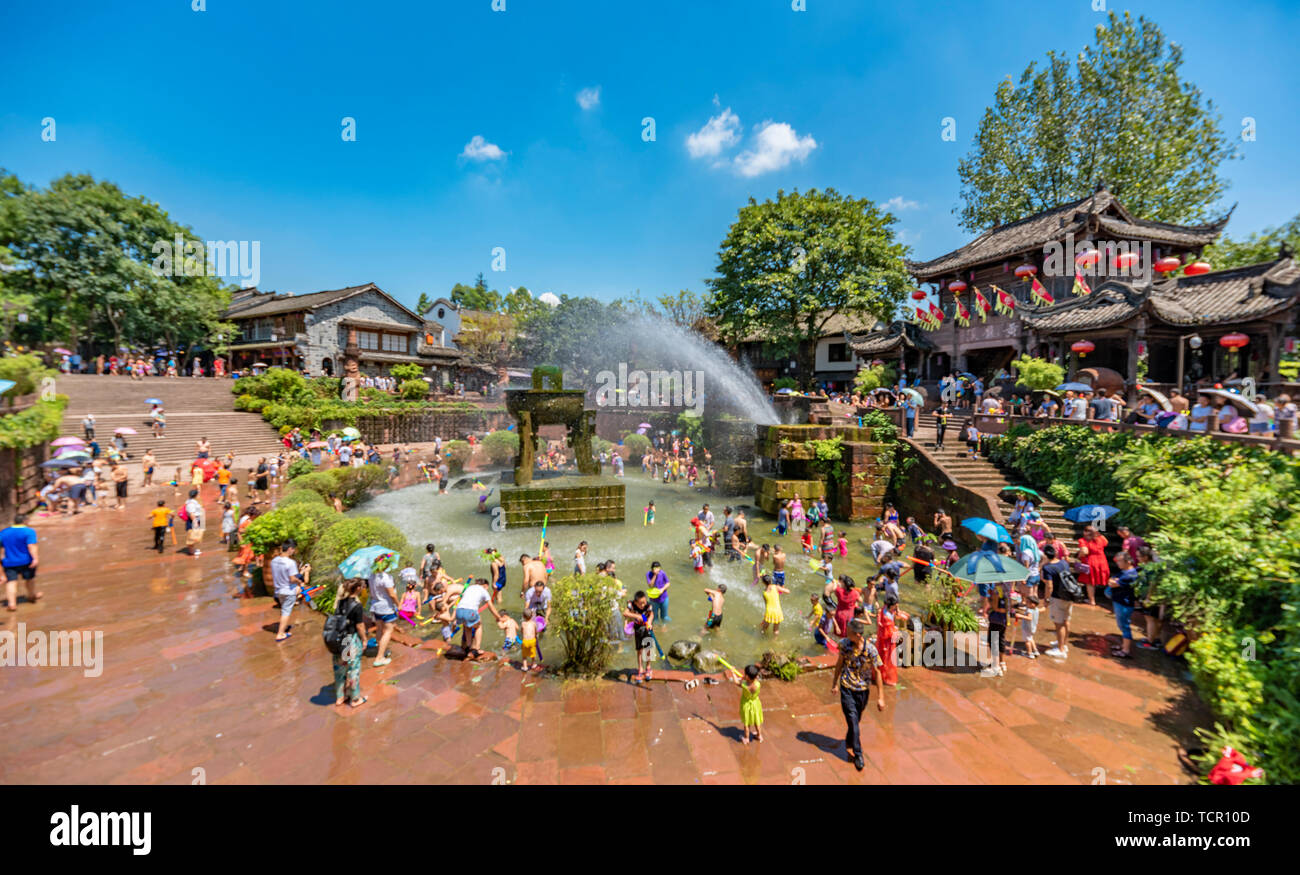 Summer scenery in Huanglongxi, Chengdu Stock Photo - Alamy