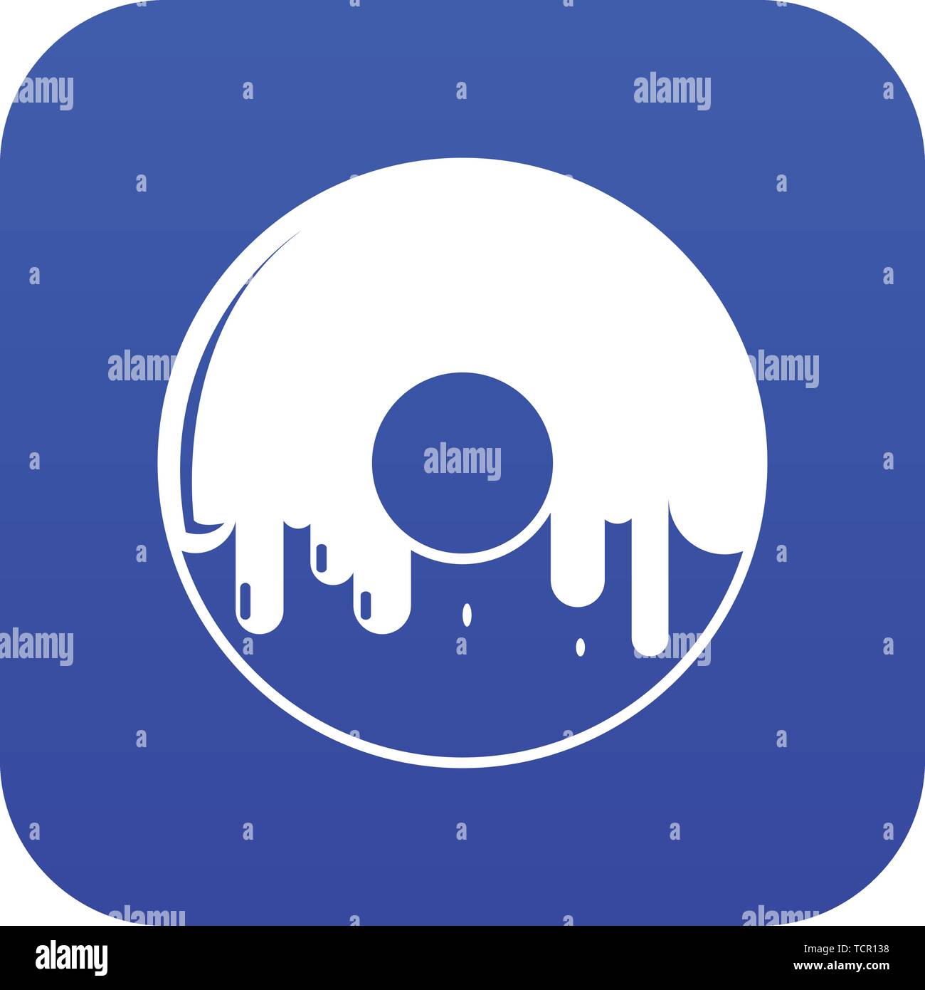 Donut icon blue vector Stock Vector Image & Art - Alamy