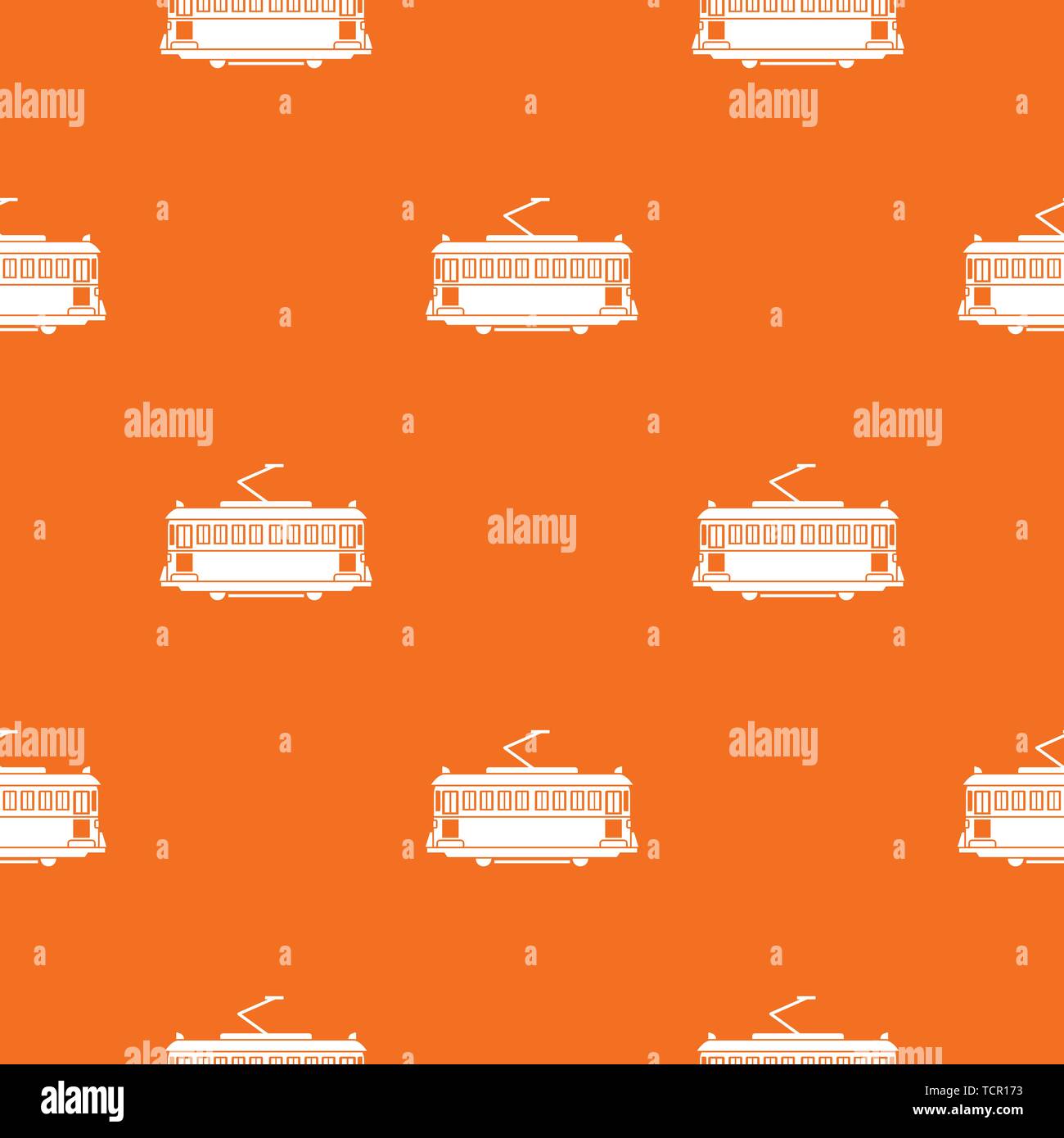 Tram pattern vector orange Stock Vector Image & Art - Alamy