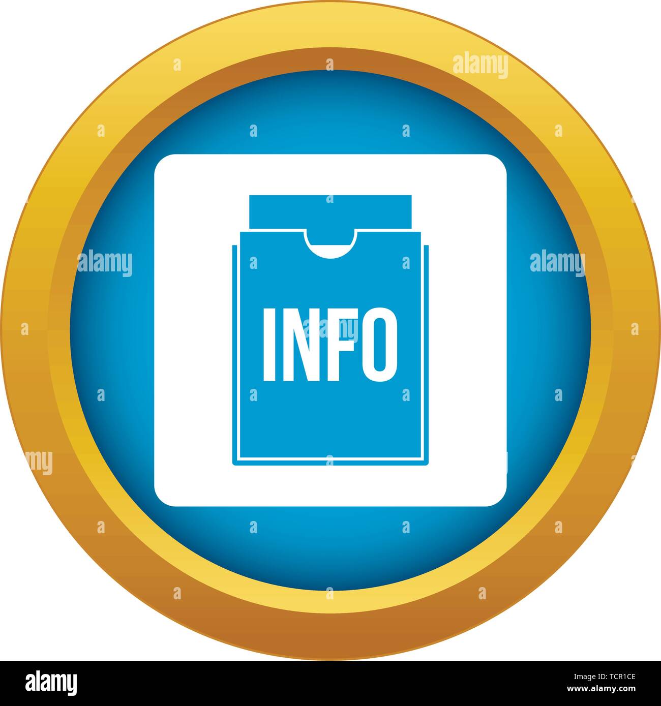 Info folder icon blue vector isolated Stock Vector Image & Art - Alamy