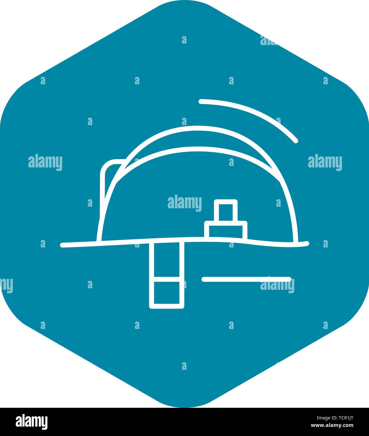 Construction helmet icon, outline style Stock Vector Image & Art - Alamy