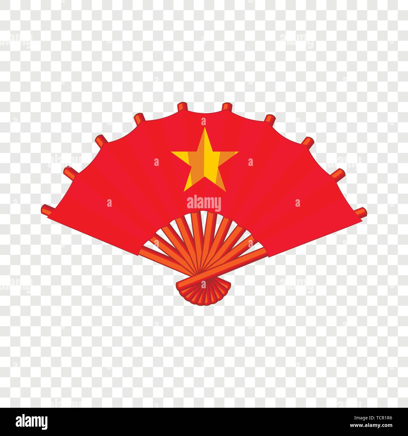 Fan with gold star icon, cartoon style Stock Vector Image & Art - Alamy