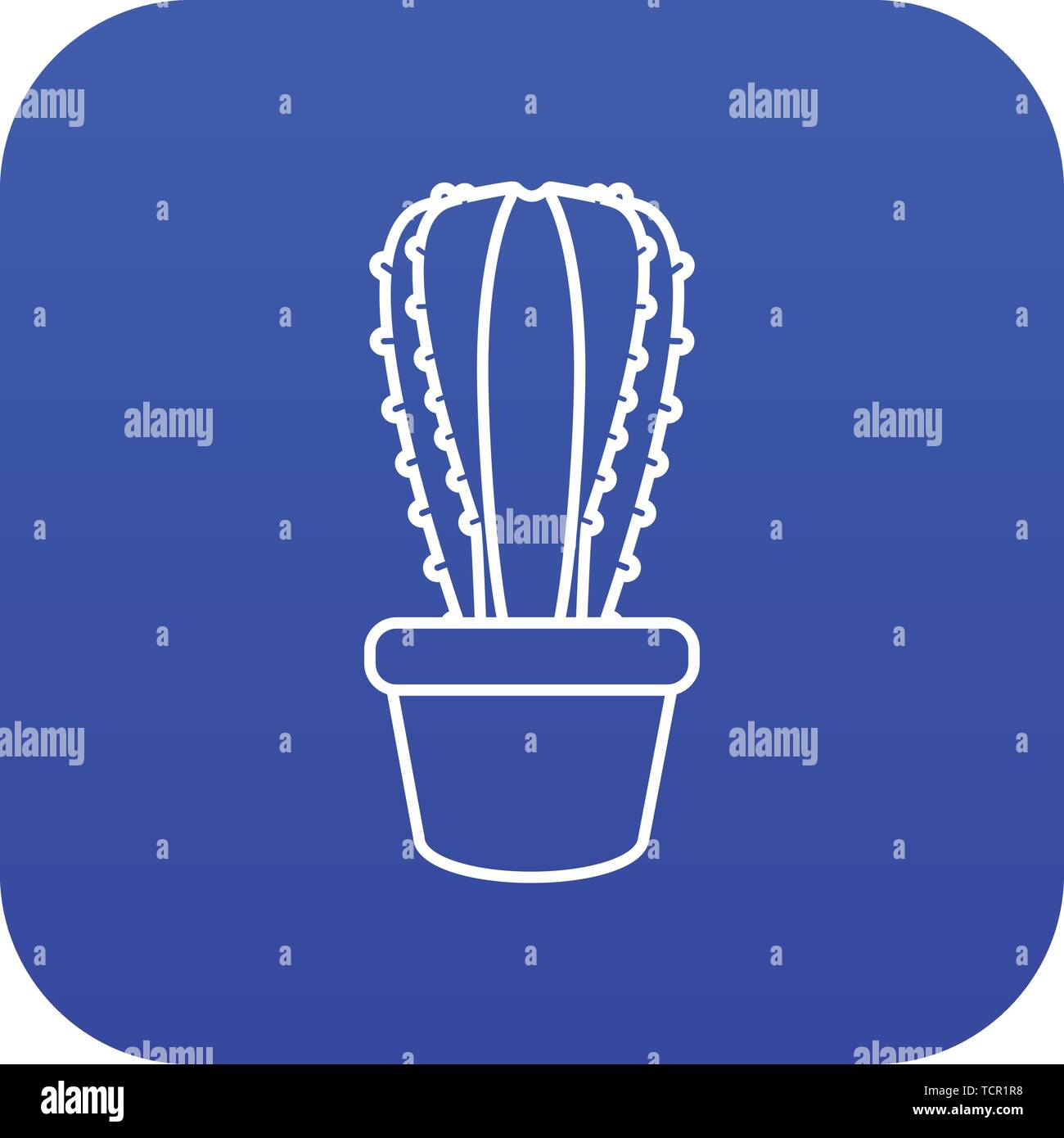 Rectangular cactus icon blue vector Stock Vector Image & Art - Alamy
