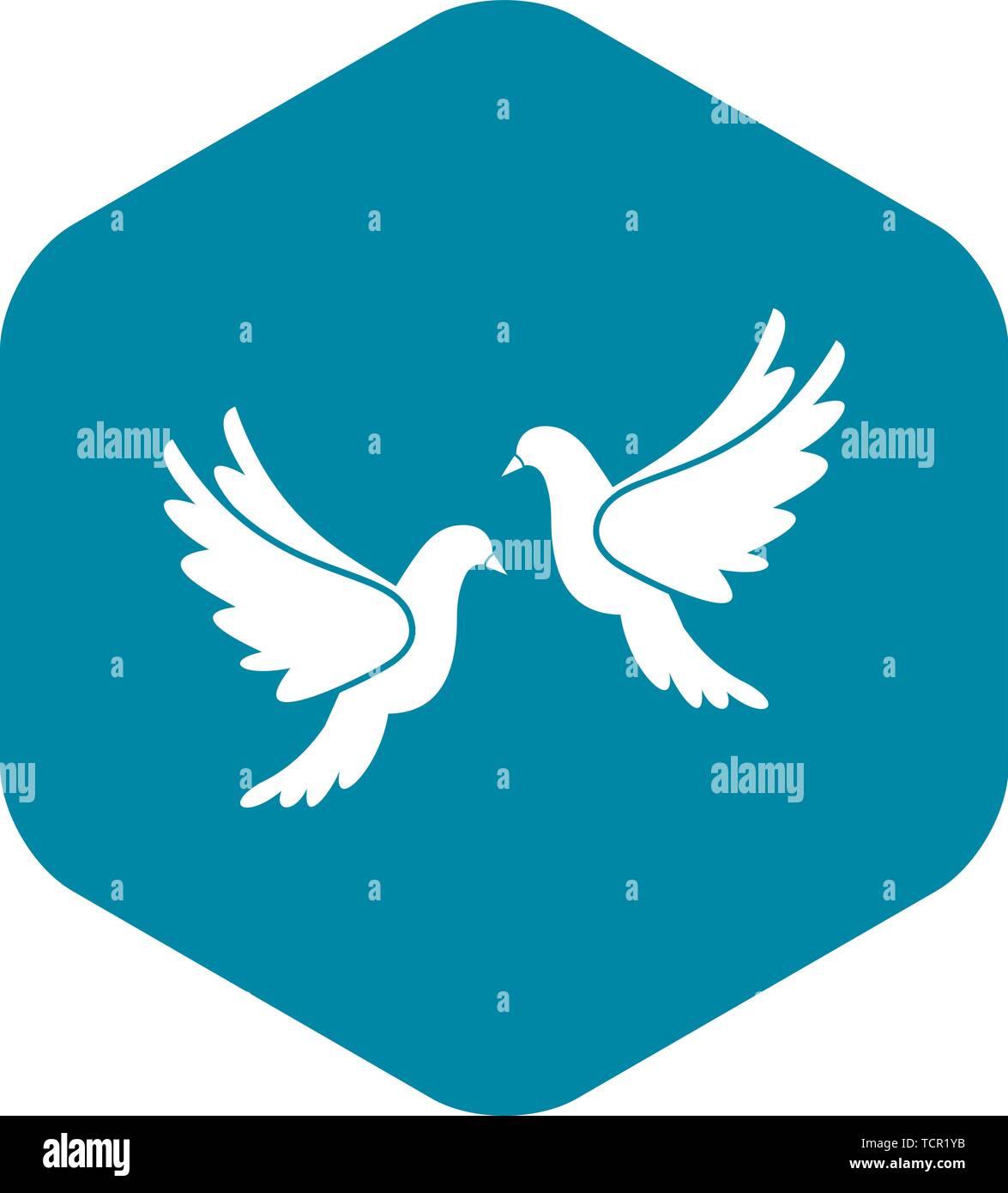 Wedding doves icon, simple style Stock Vector Image & Art - Alamy