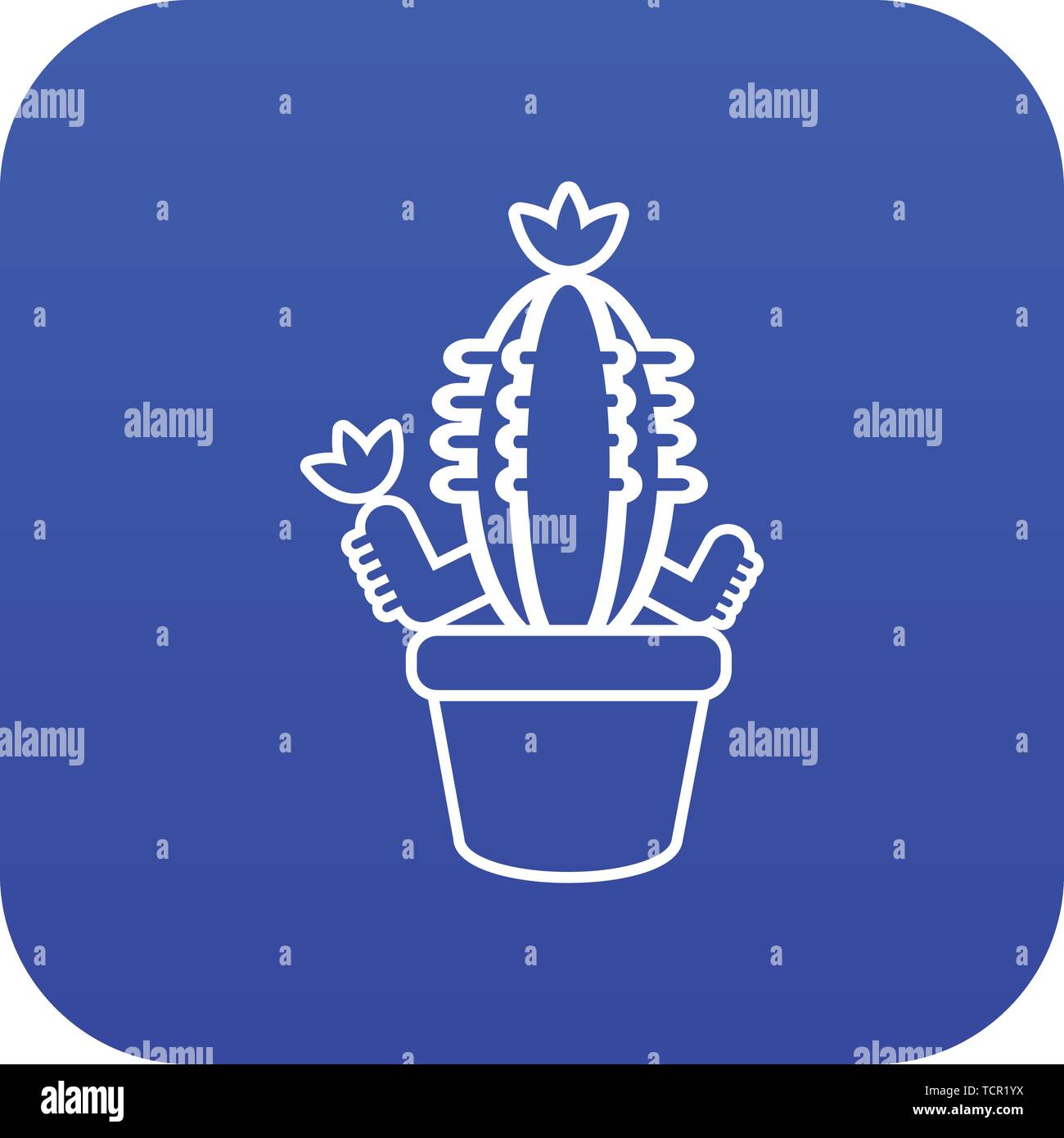 Pot cactus icon blue vector Stock Vector Image & Art - Alamy