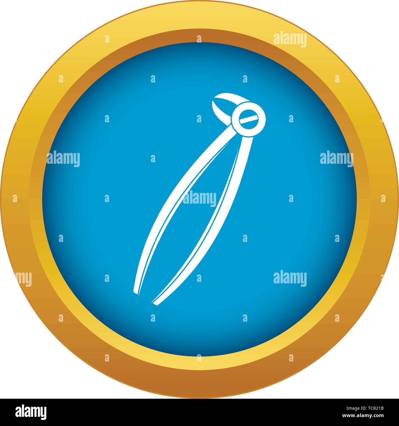 Tooth dentist forceps icon blue vector isolated Stock Vector Image ...