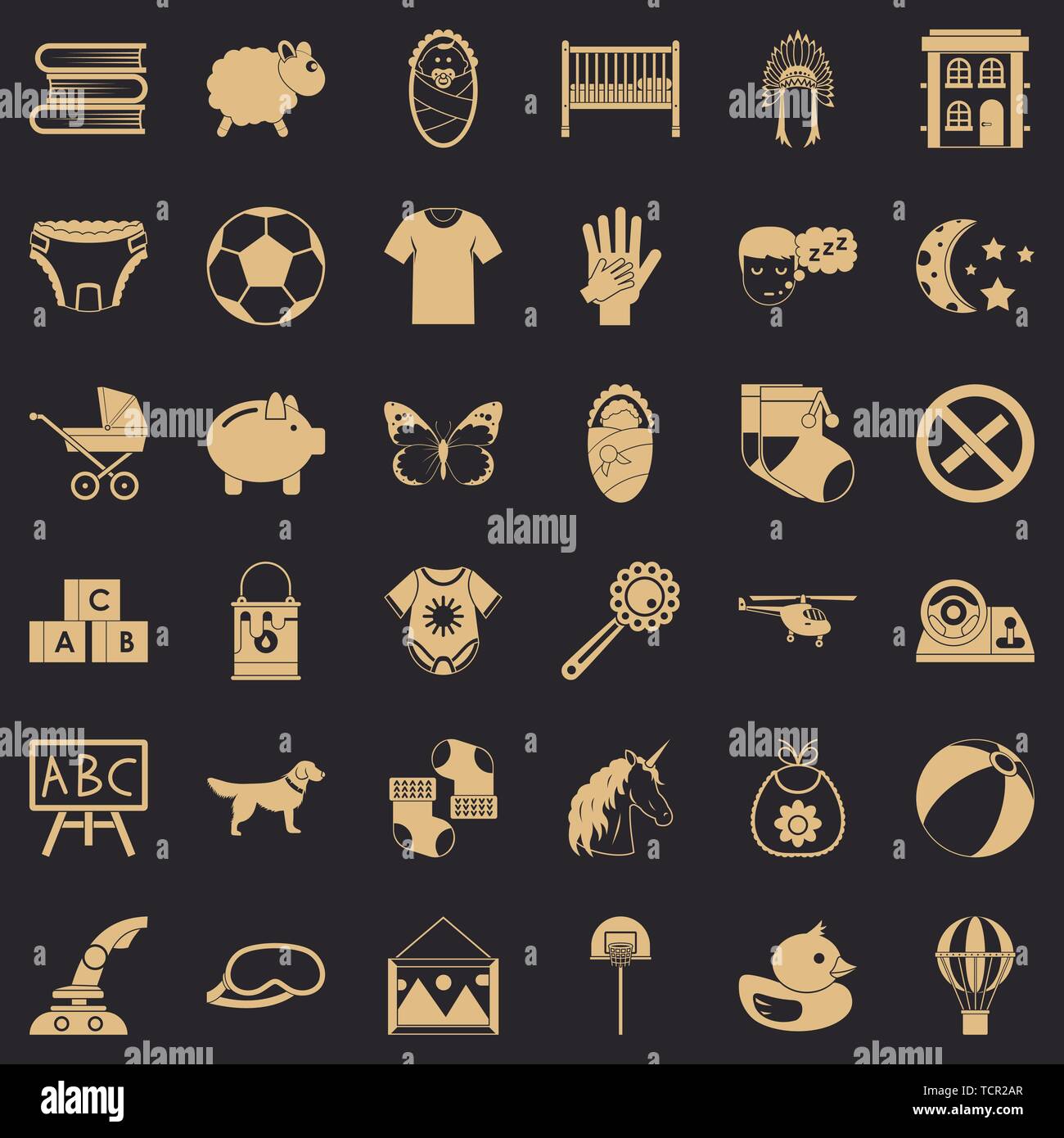 Establishment icons set, simple style Stock Vector Image & Art - Alamy