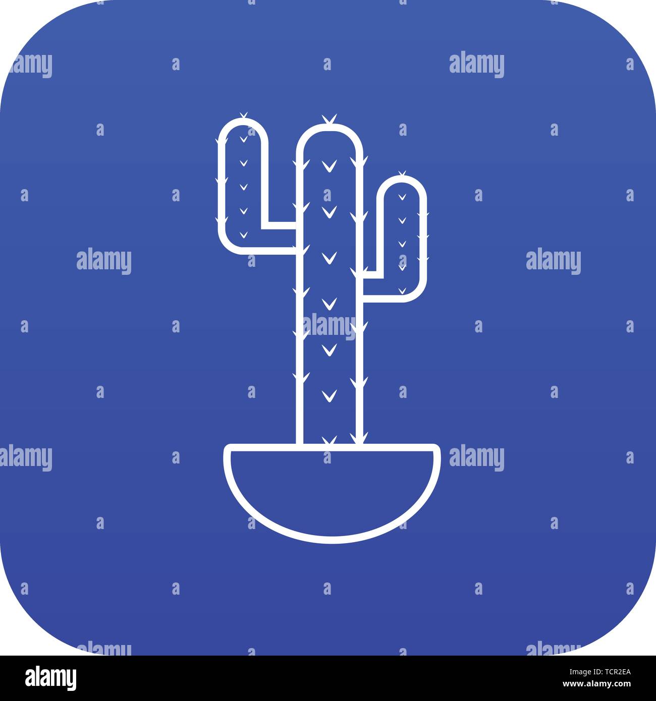 Wilderness cactus icon blue vector Stock Vector Image & Art - Alamy