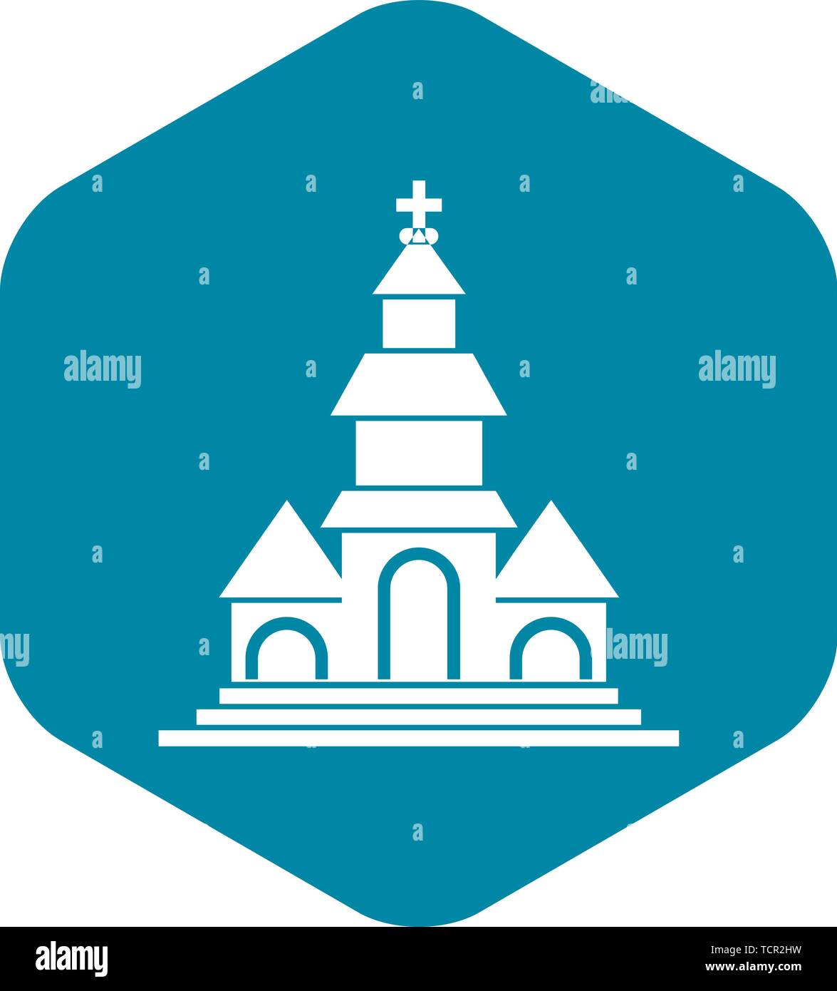 Church icon, simple style Stock Vector Image & Art - Alamy