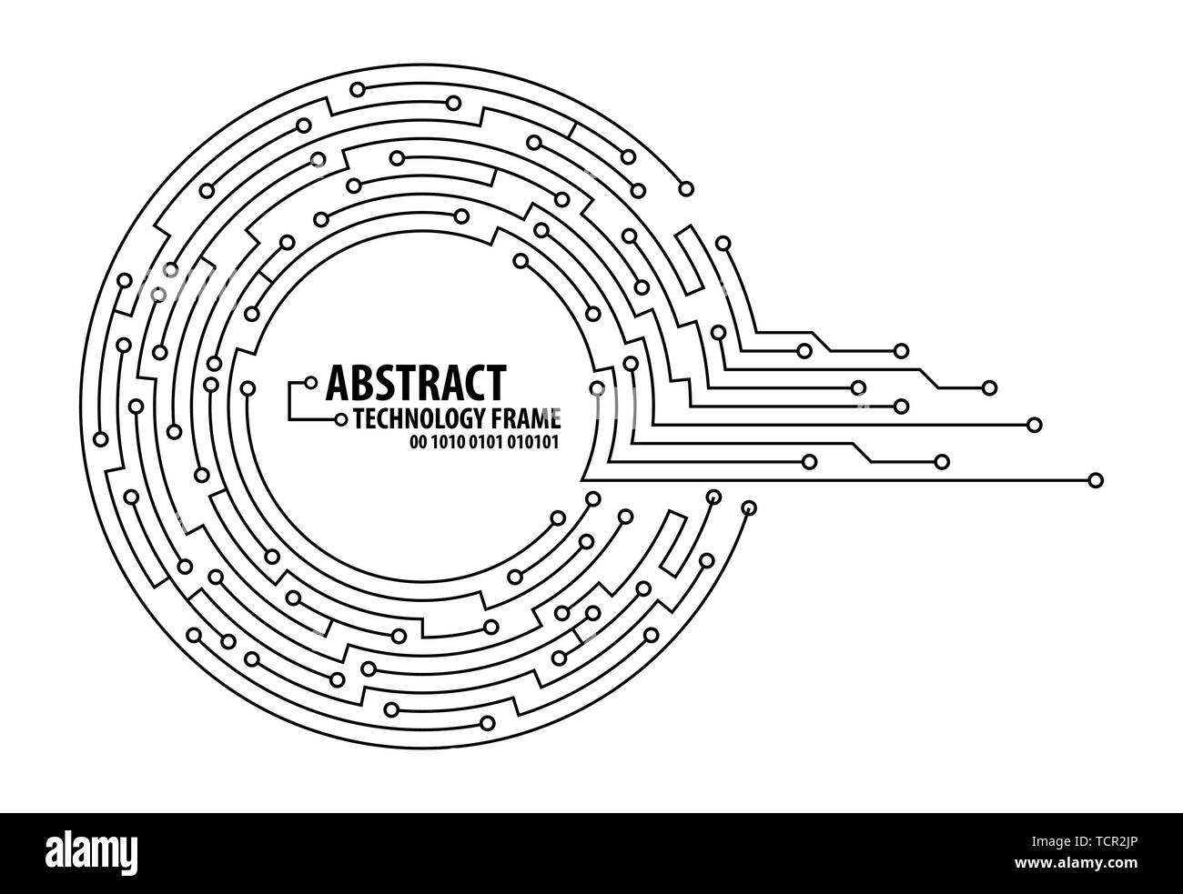 Abstract technology round frame Stock Vector Image & Art - Alamy