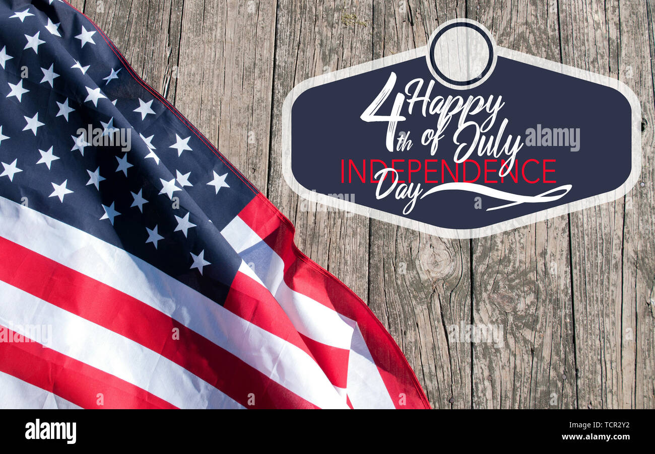 American flag. Happy 4th of July Independence day. National holiday ...