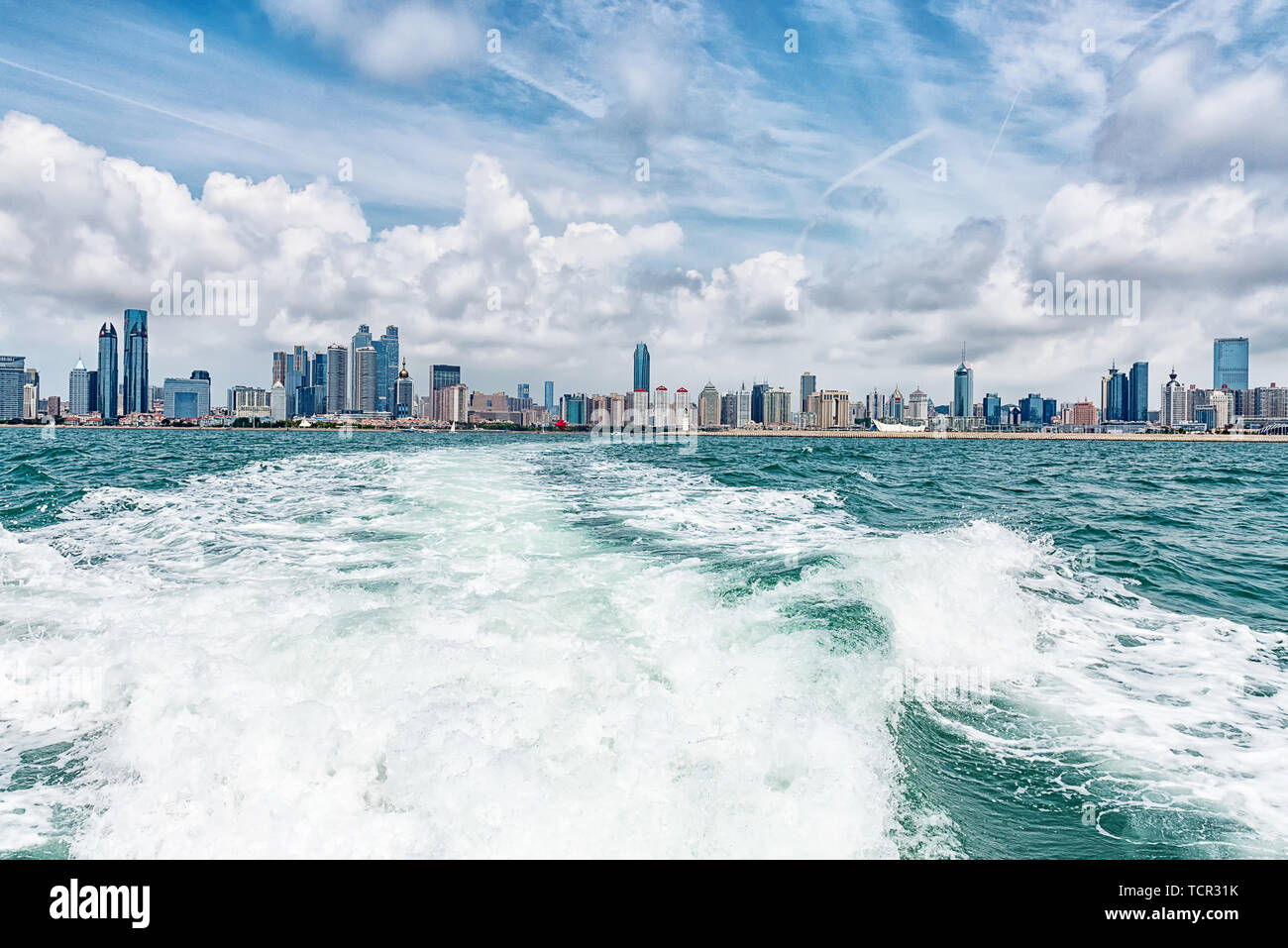 Seaside city scenery Stock Photo - Alamy