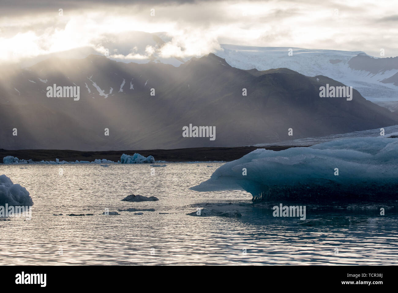 Iceland, Jokulsarlon lagoon, Beautiful cold landscape picture of ...