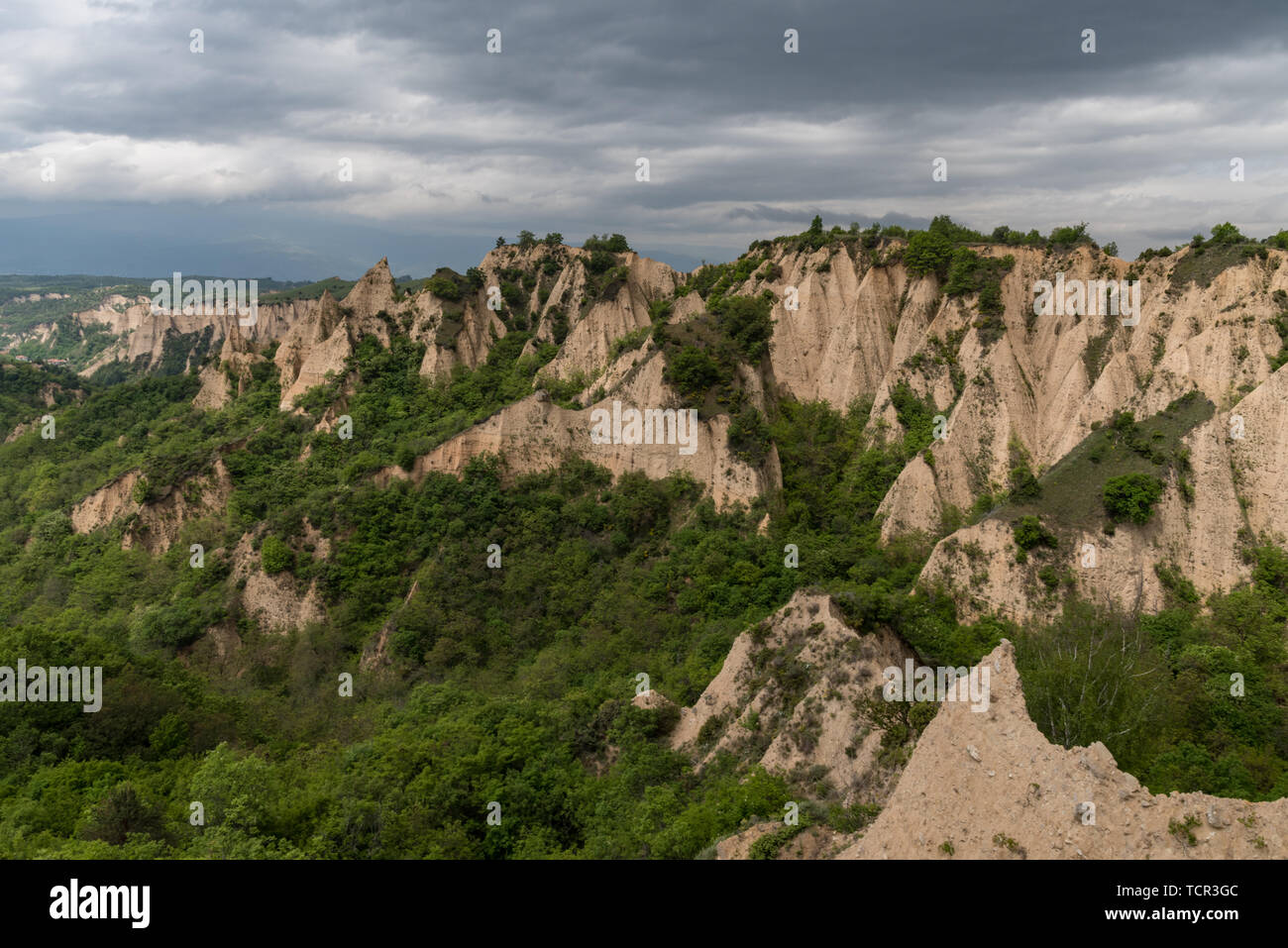 Rozhen pyramids -a unique pyramid shaped mountains cliffs in Bulgaria ...