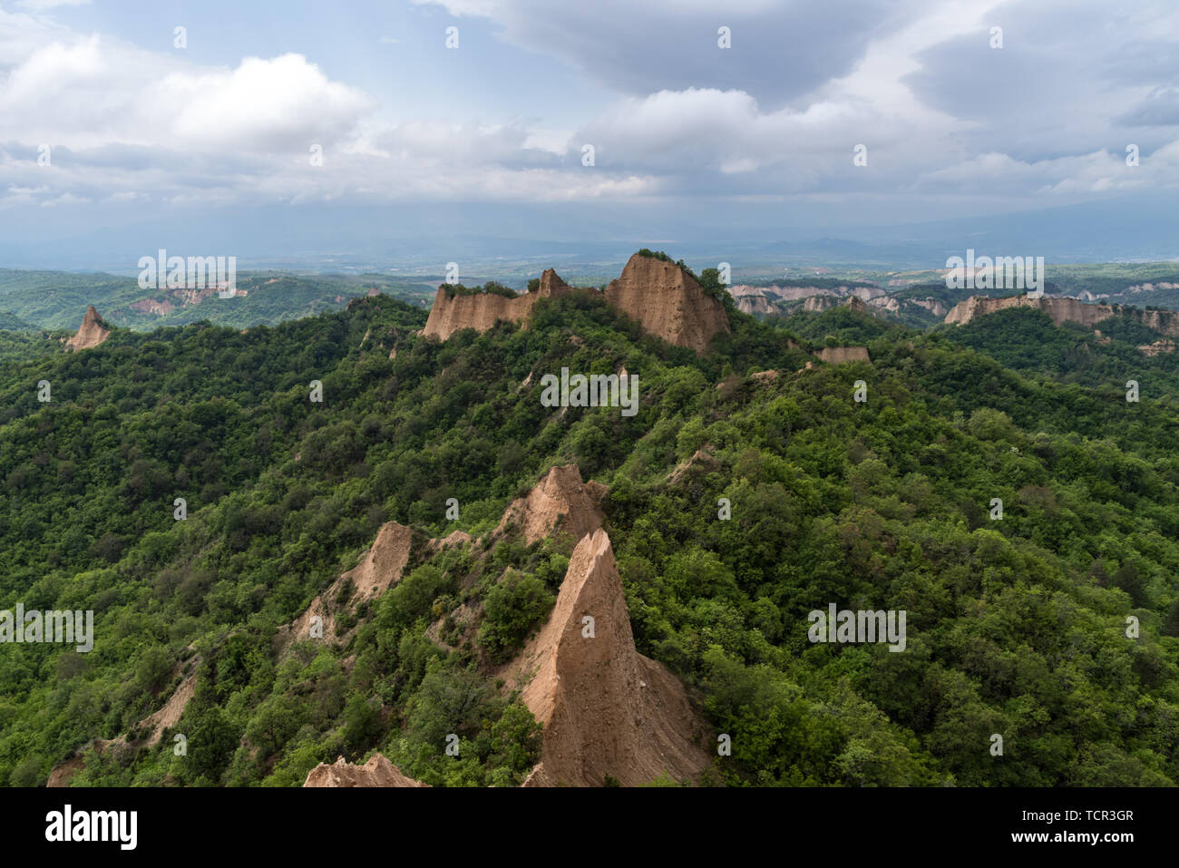 Rozhen pyramids -a unique pyramid shaped mountains cliffs in Bulgaria ...