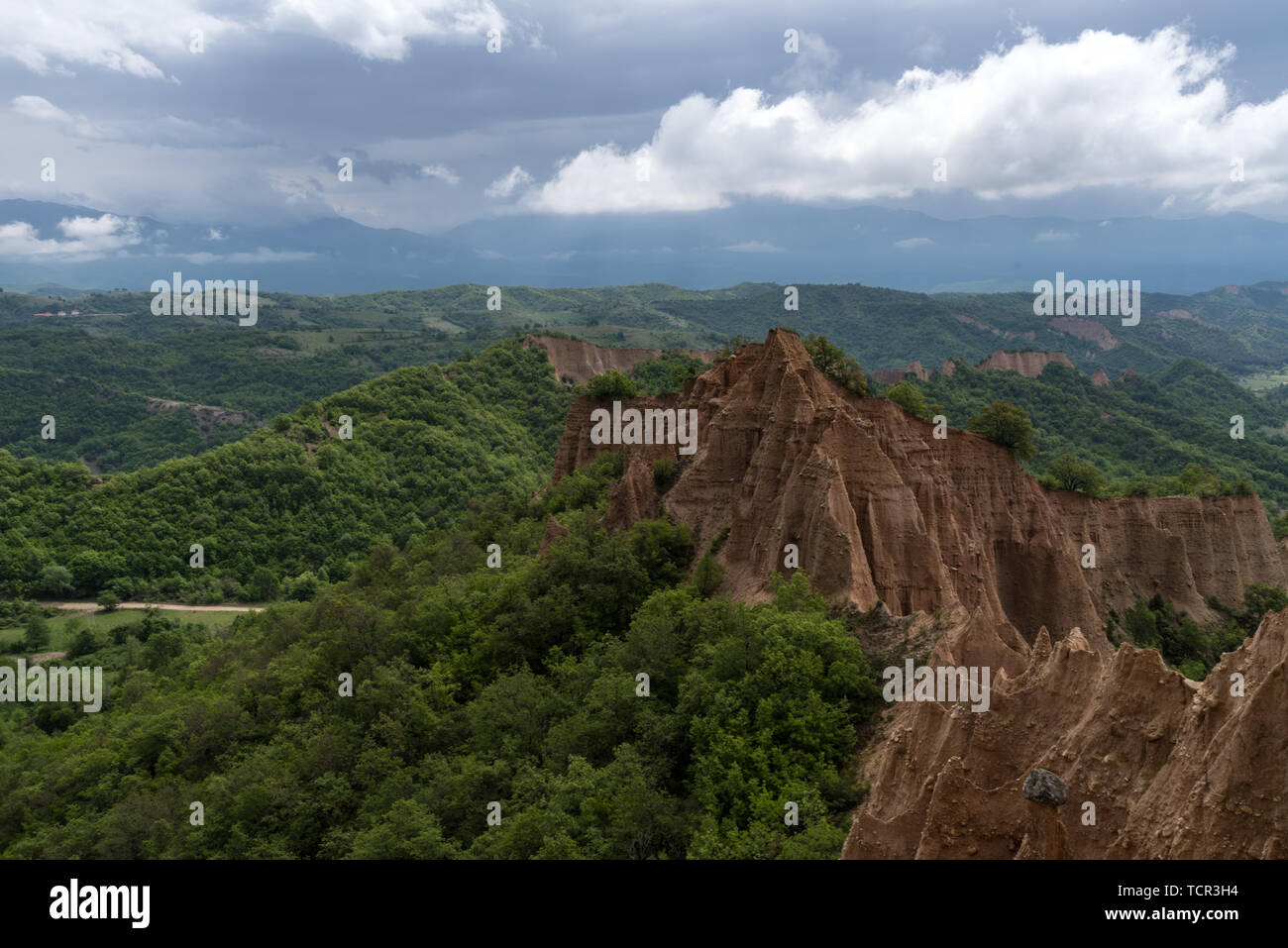 Rozhen pyramids -a unique pyramid shaped mountains cliffs in Bulgaria ...