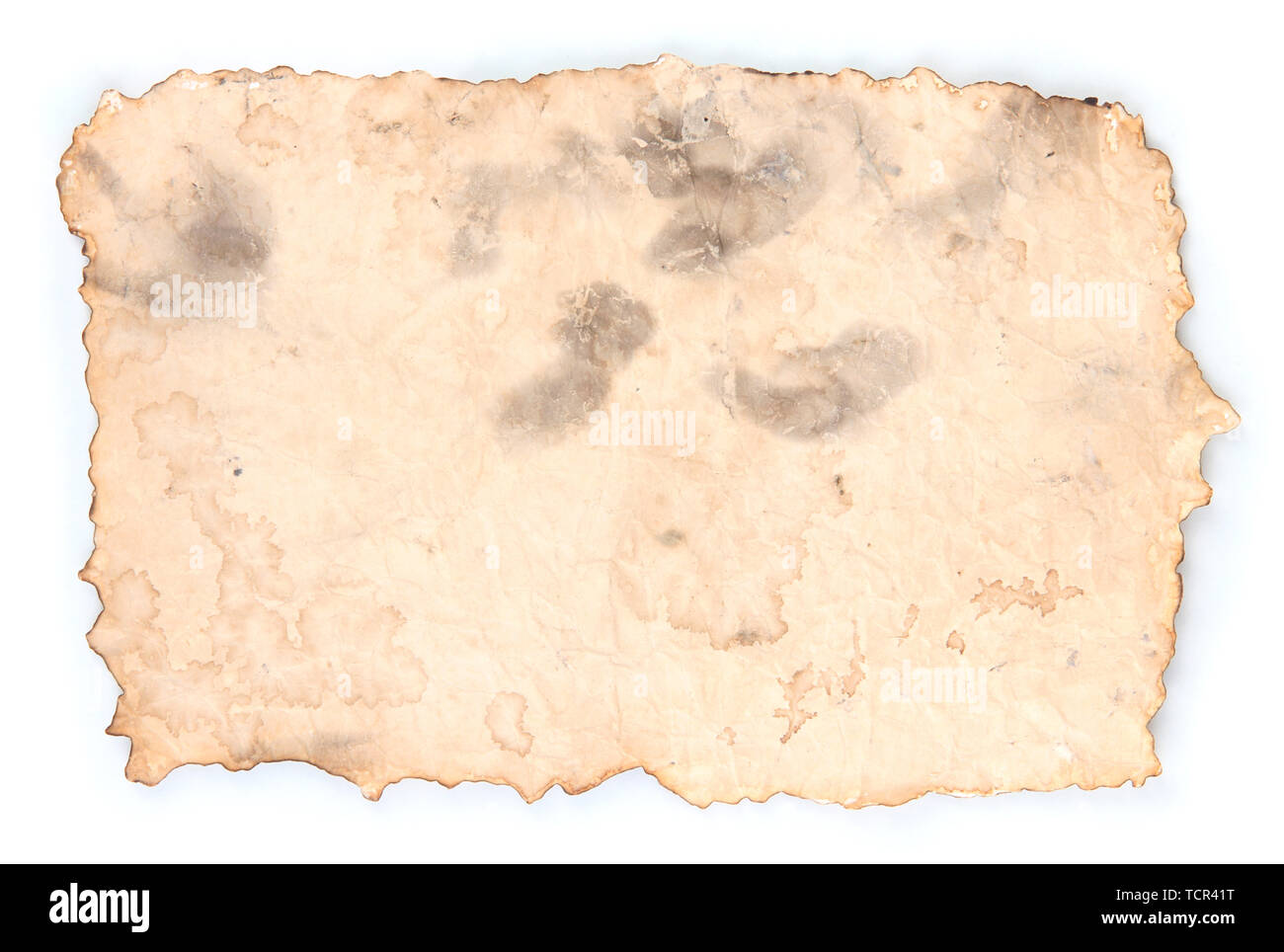 Old paper isolated on white Stock Photo - Alamy