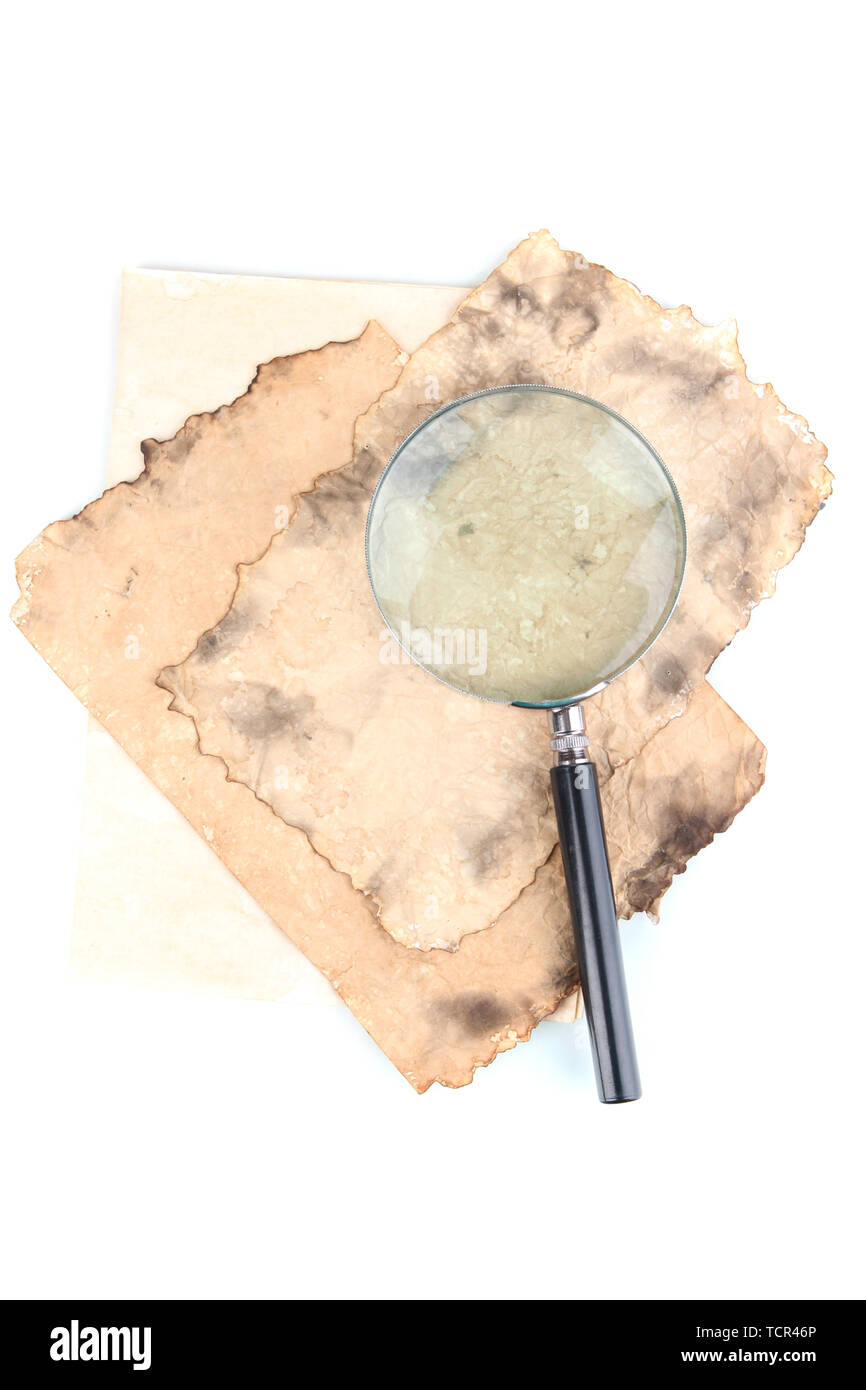 Manuscript magnifying glass hi-res stock photography and images - Alamy
