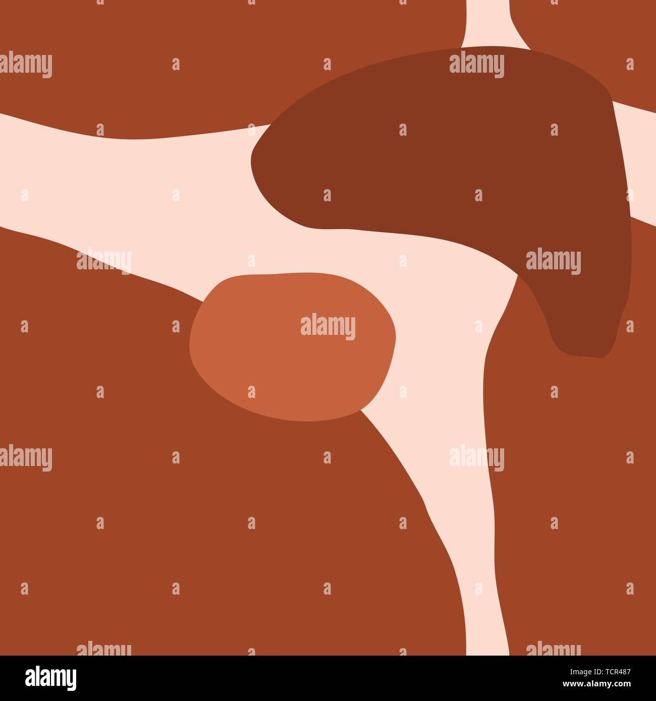Abstract seamless pattern with organic shapes in warm earthy colors ...