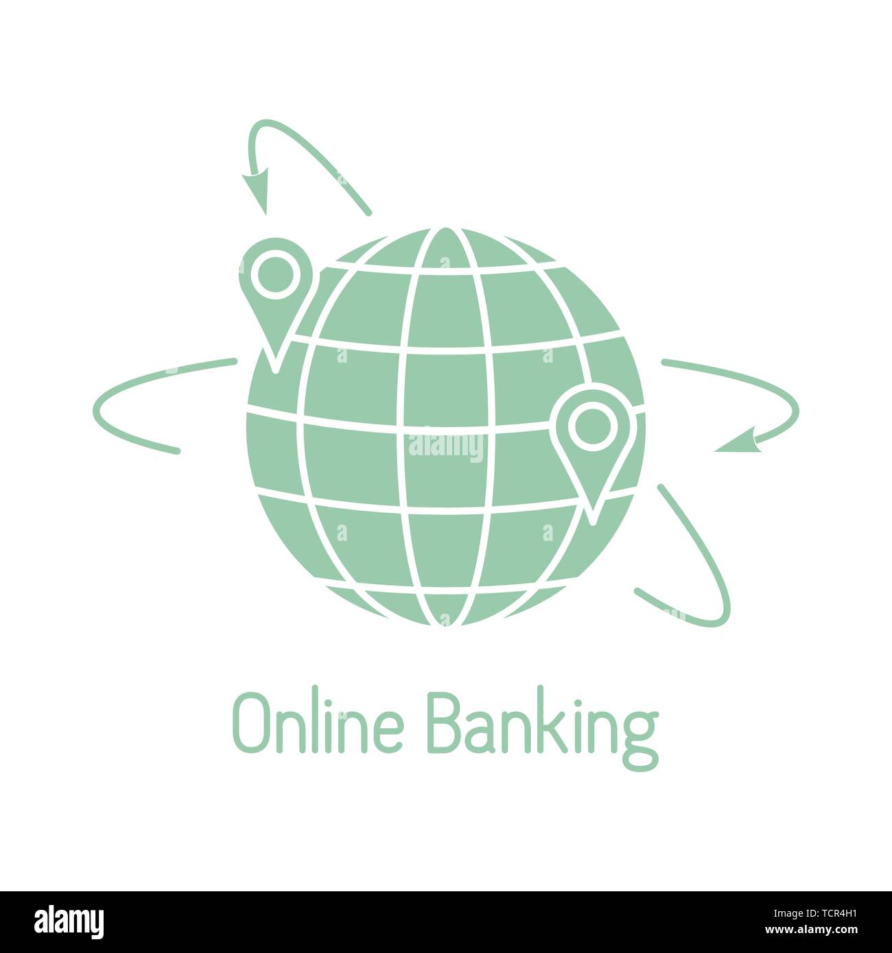 Vector illustration with arrows around planet earth with location ...