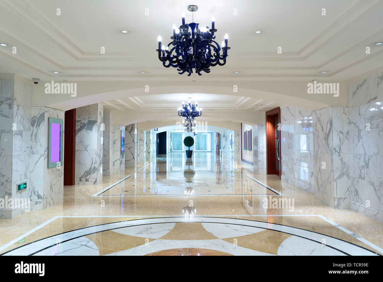 luxury hotel corridor interior with elegant decorations Stock Photo - Alamy