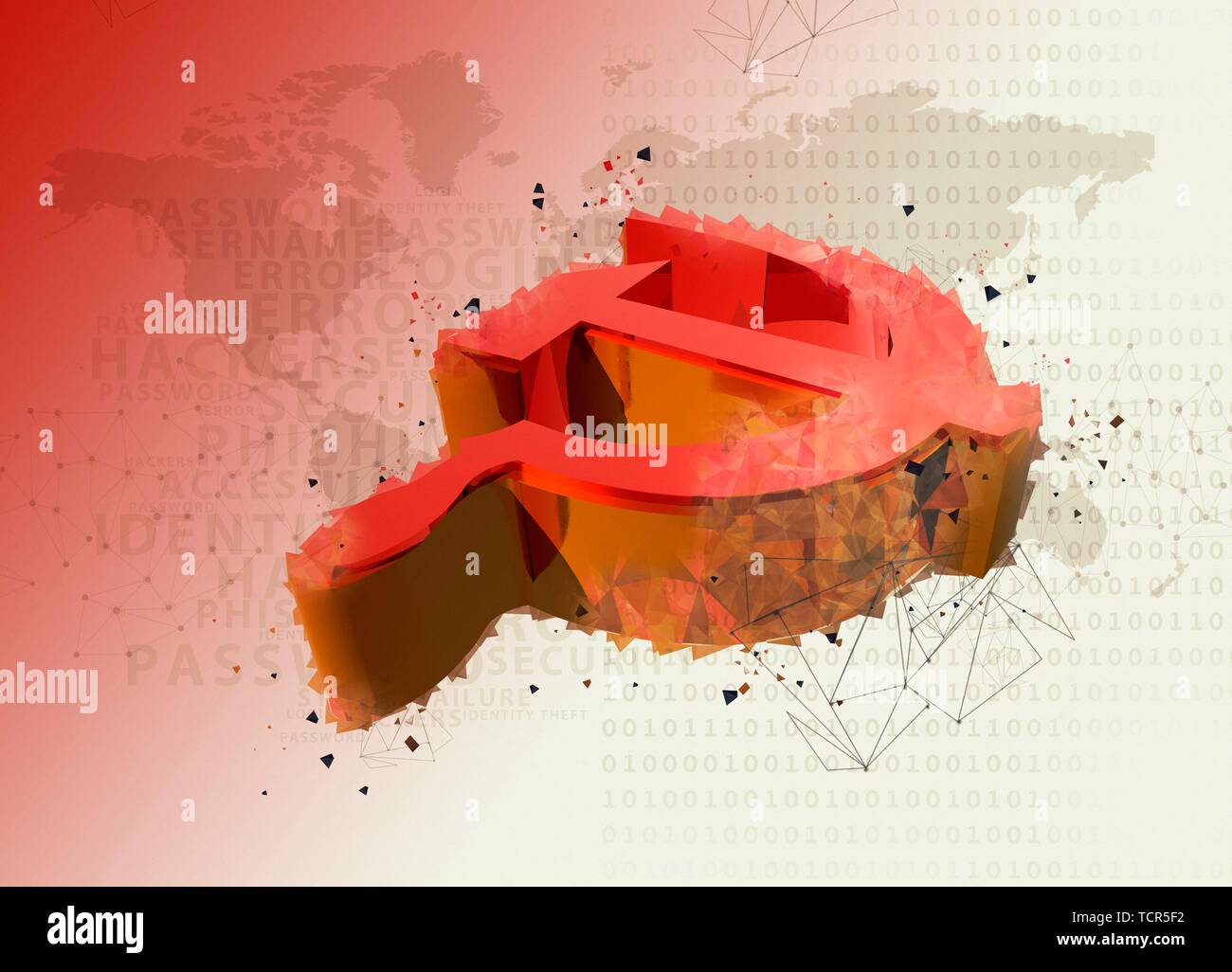 Hammer and sickle, illustration Stock Photo - Alamy