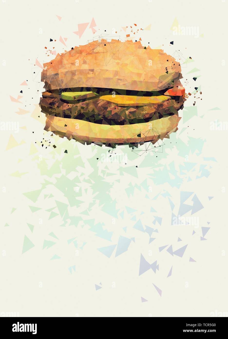 Beef burger, illustration Stock Photo - Alamy