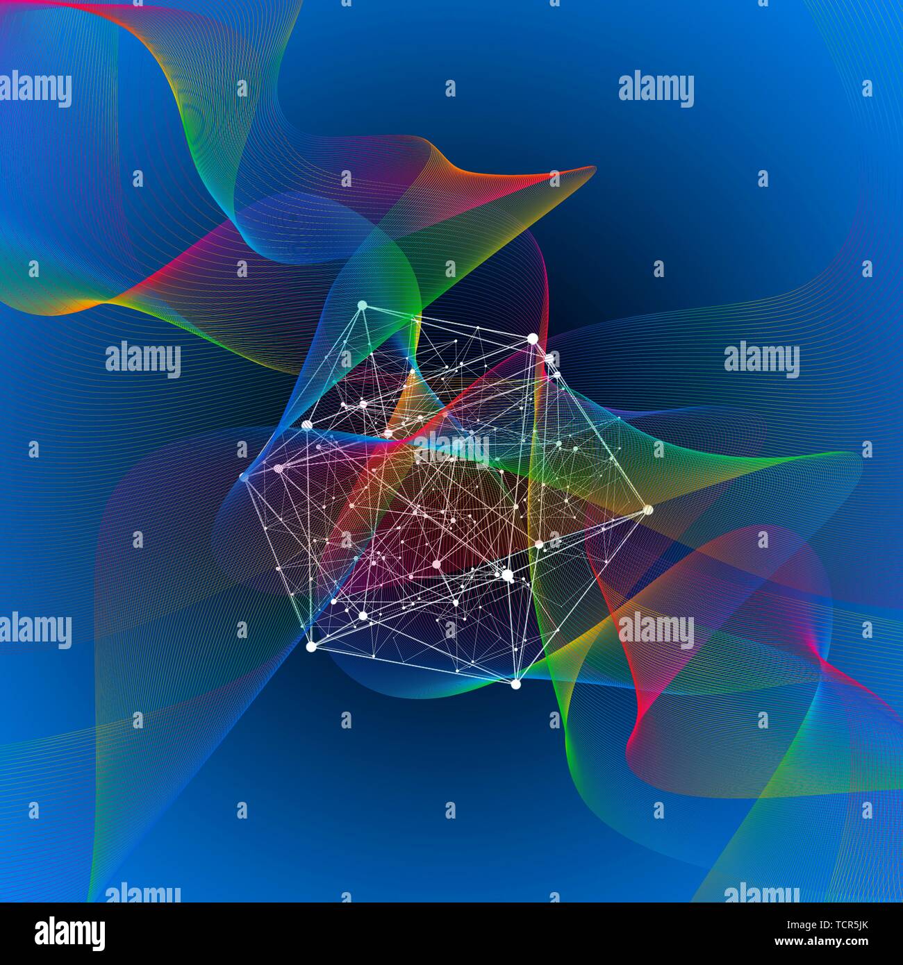 Swirls and network structure, illustration Stock Photo - Alamy