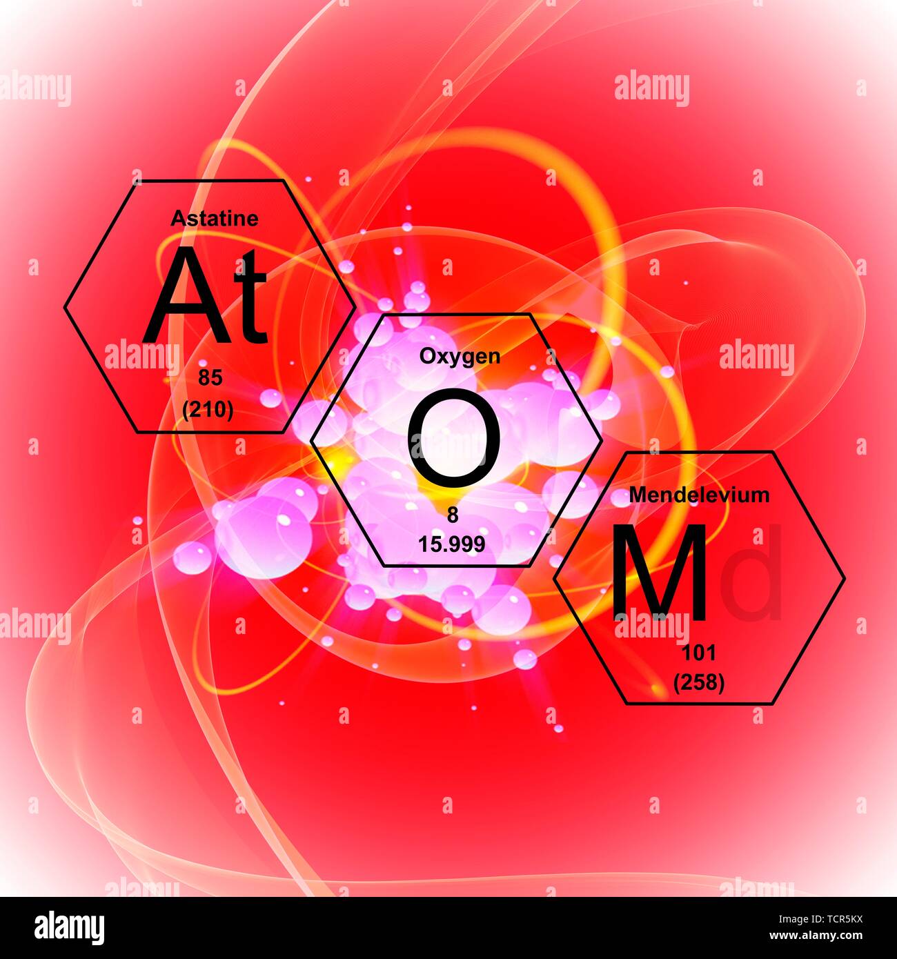 Chemical elements atom, illustration Stock Photo - Alamy