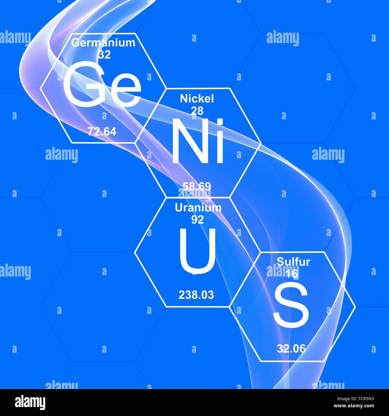 Chemical elements genius, illustration Stock Photo - Alamy